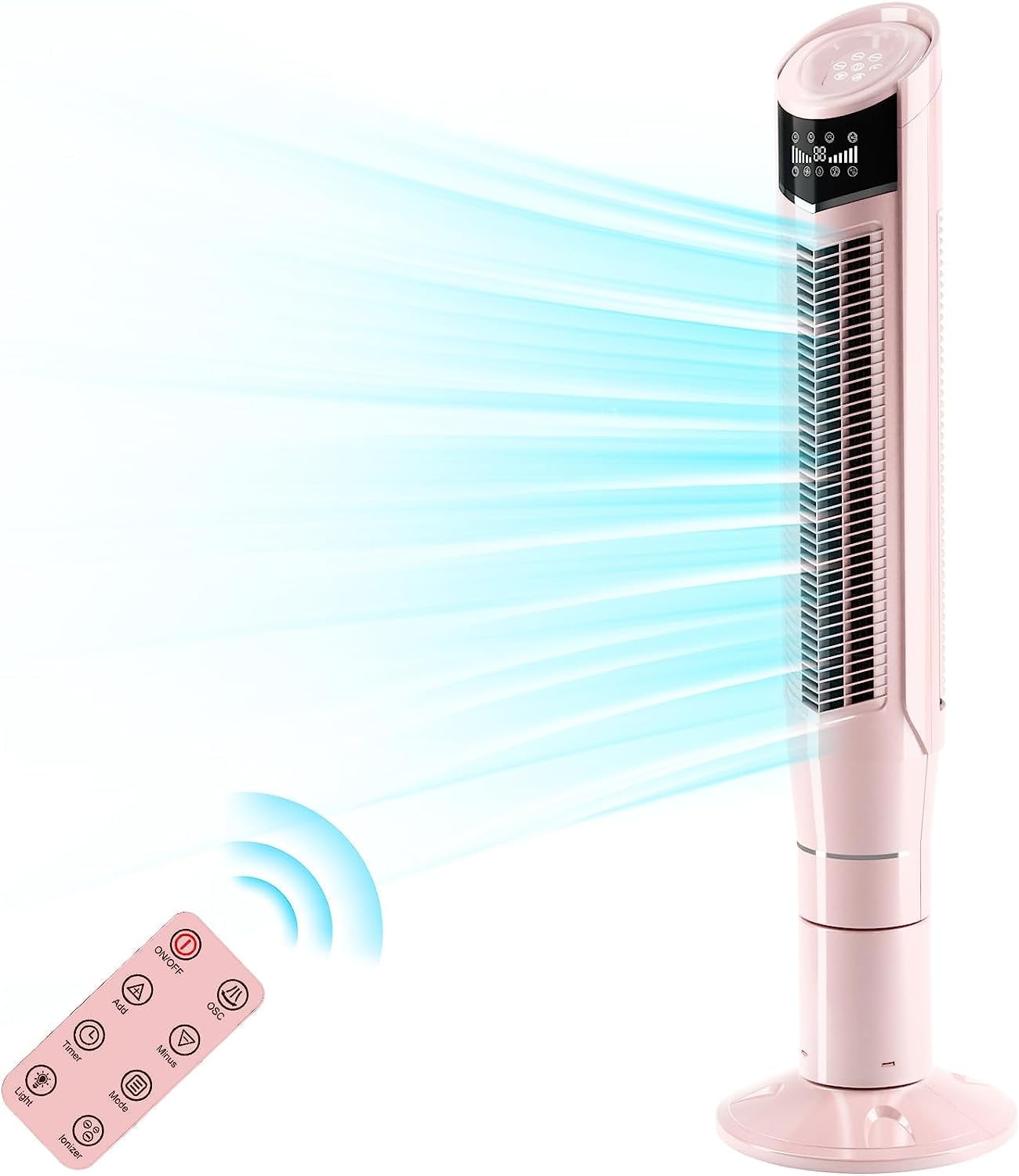 Fornido Tower Fan 360°Oscillating Fan 47 Inch Fan Quiet Cooling 24H ...