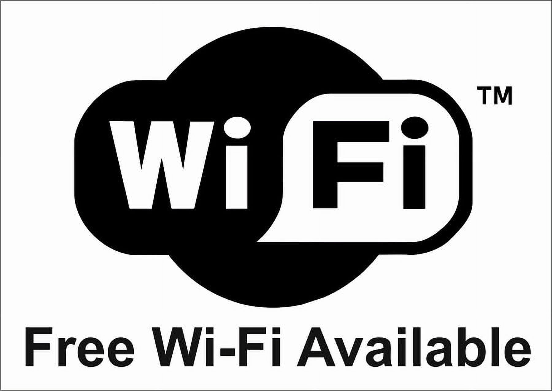 FREE WIFI AVAILABLE Metal Aluminum Sign OR FOAMEX SIGN WIFI SIGNS Size ...