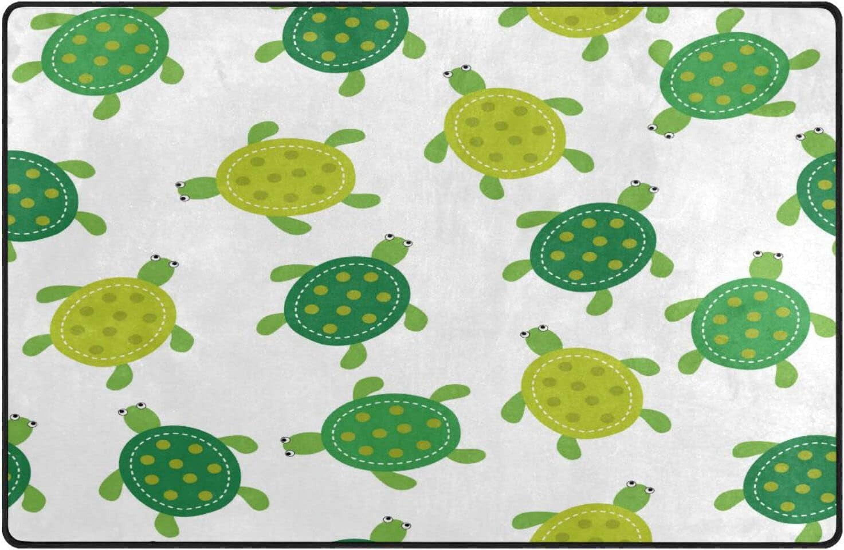 FREEAM Cute Turtle Design Area Rugs Colorful Large Non-Slip Floor Mat ...
