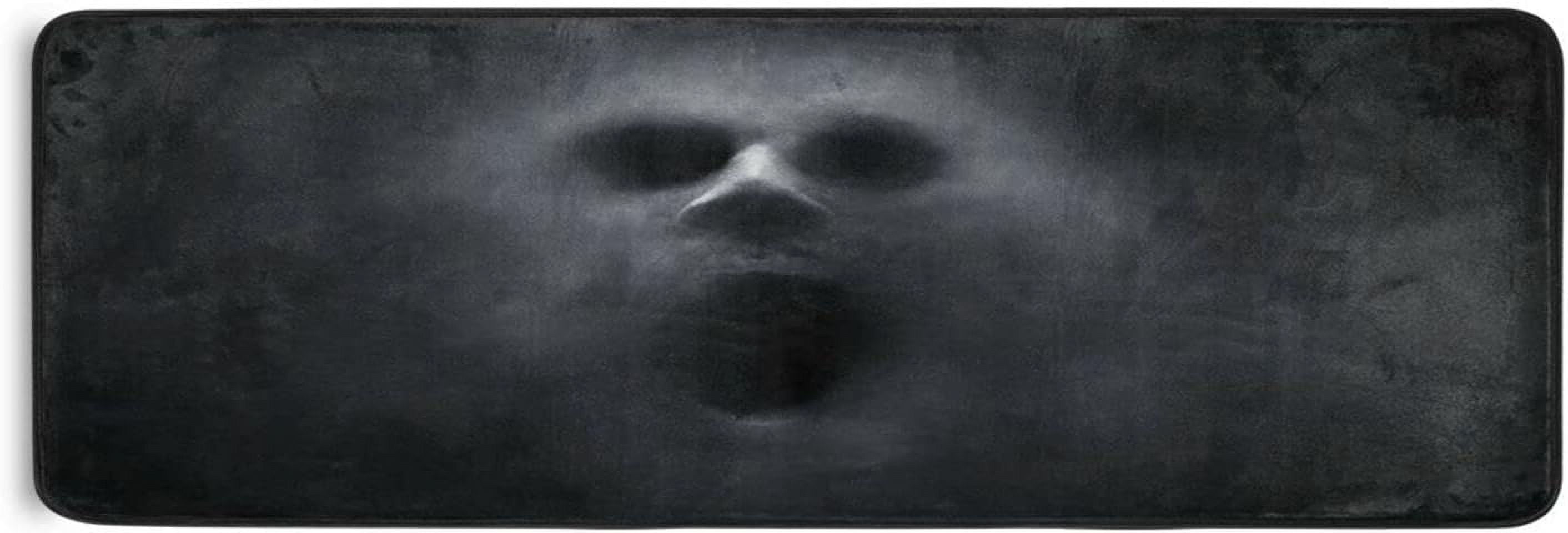 FREEAM Human Face on Dark Area Rug - 2' x 6' Washable Runner Rugs with ...