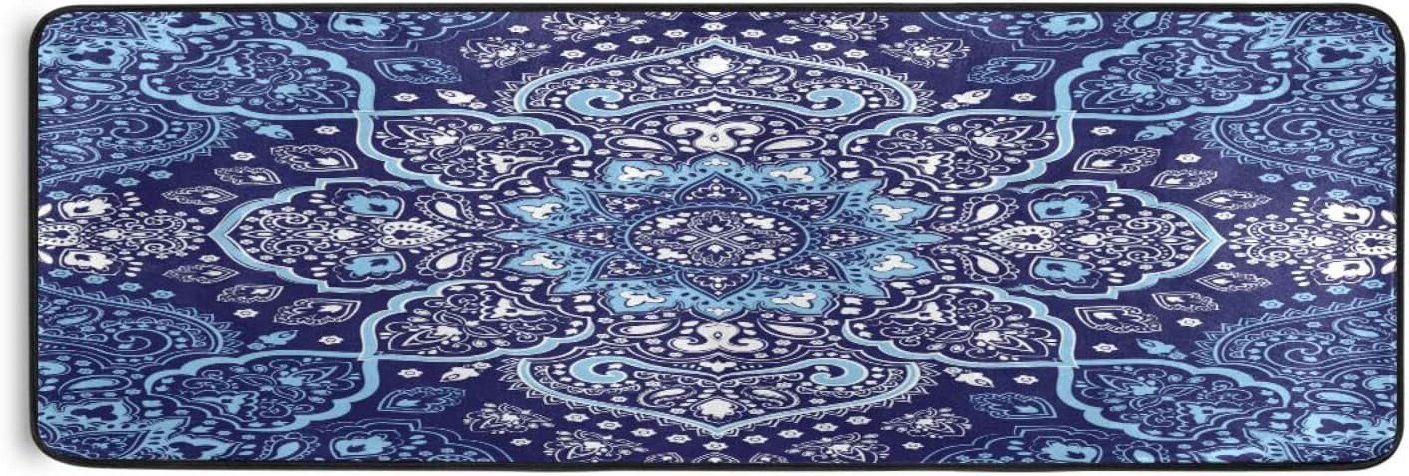 FREEAM Mexican Talavera Pattern Area Rug - 2' x 6' Washable Runner Rugs ...