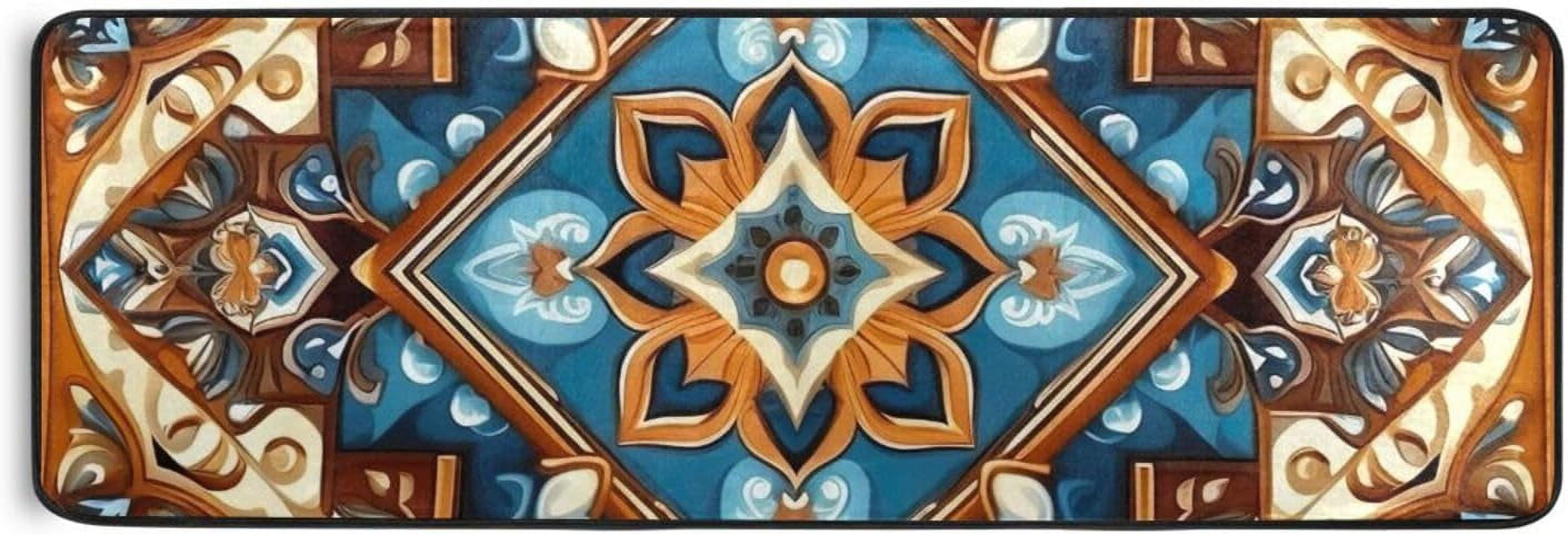 FREEAM Traditional Mexican Pattern Area Rug - 2' x 6' Washable Runner ...