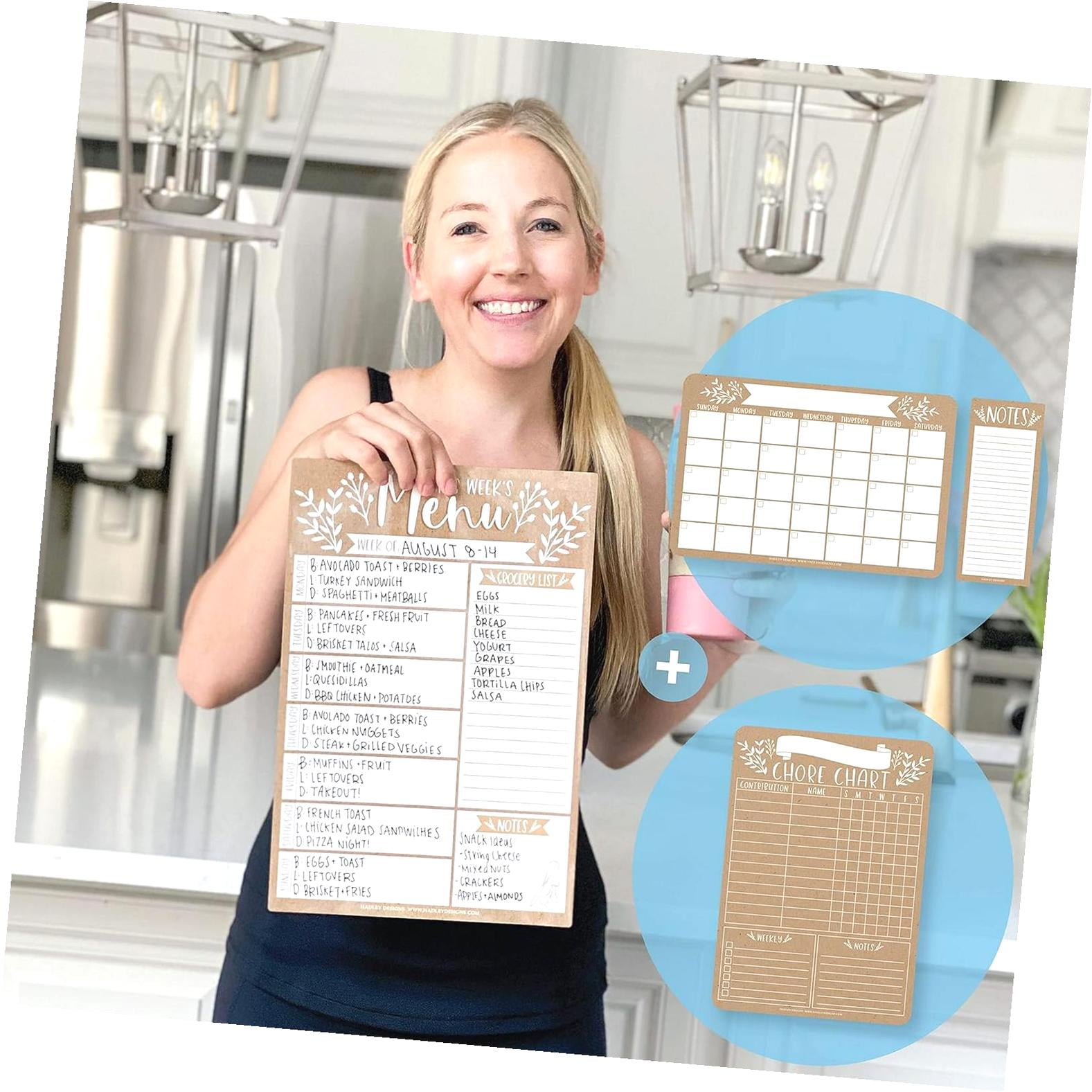 FREEAMG -1 Magnetic Weekly Meal Planning Board for Refrigerator ...