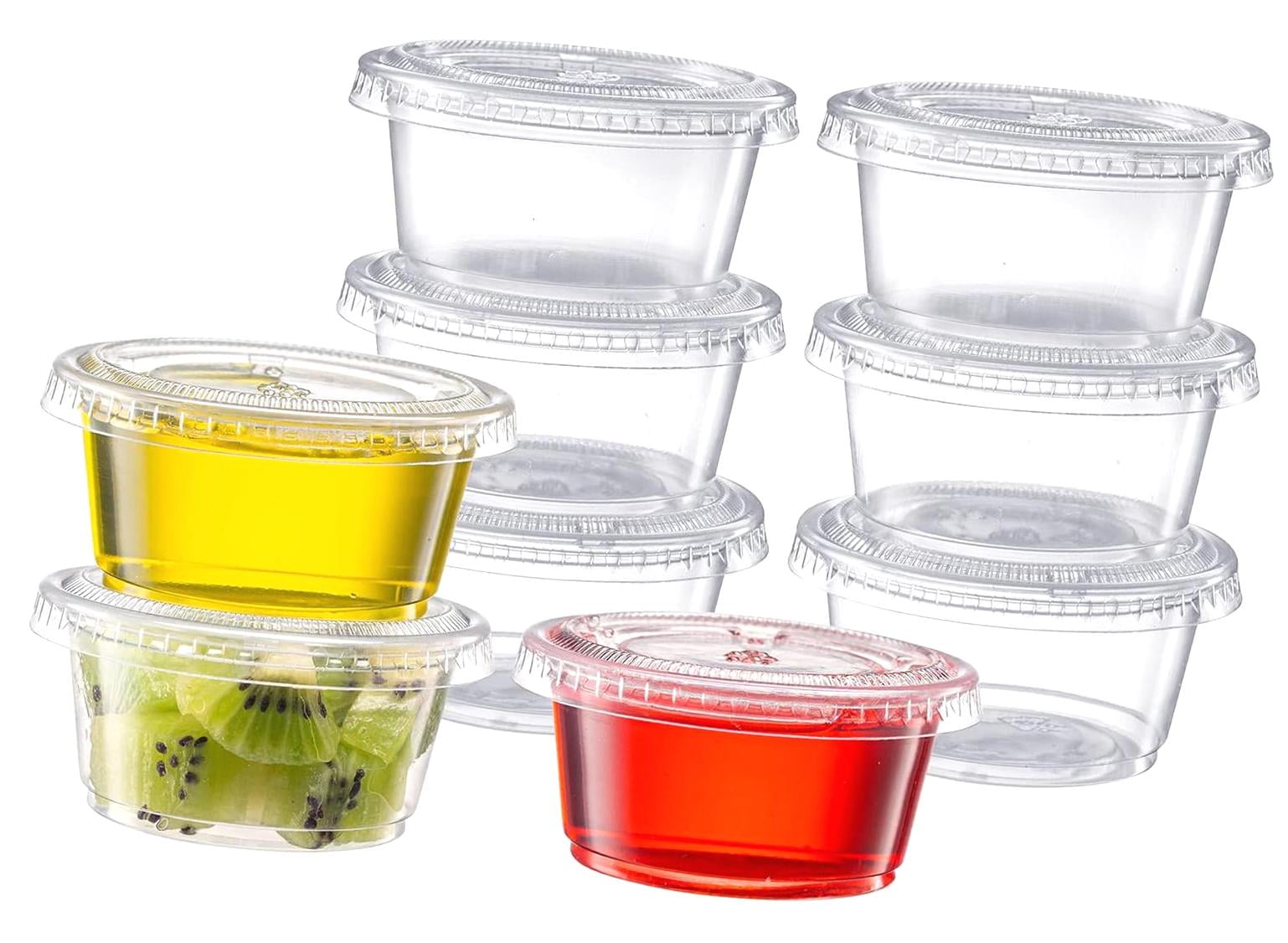 FREEAMG [1 oz. - 200 Count Transparent Plastic Portion Containers with ...