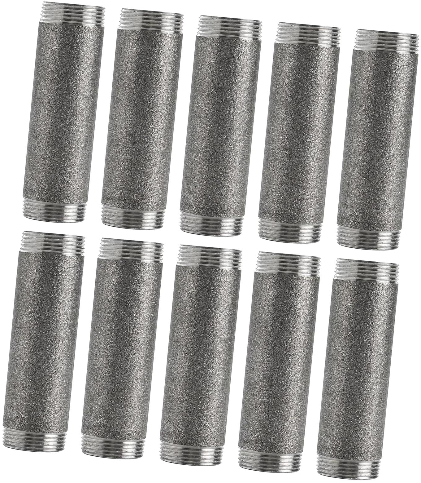 FREEAMG 1"x 4" Industrial Pipe - Professional 10 Pack Primary Hue Malleable Cast Iron Pipe Pre ...