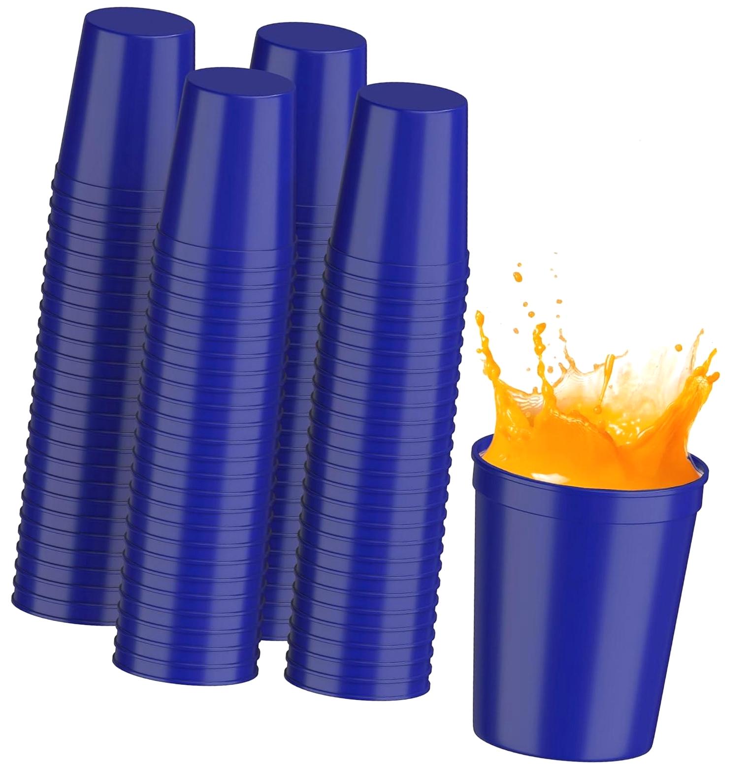 FREEAMG 10 Pack 16 oz White Blank Plastic Cups, Bulk Stadium Cups – BPA ...