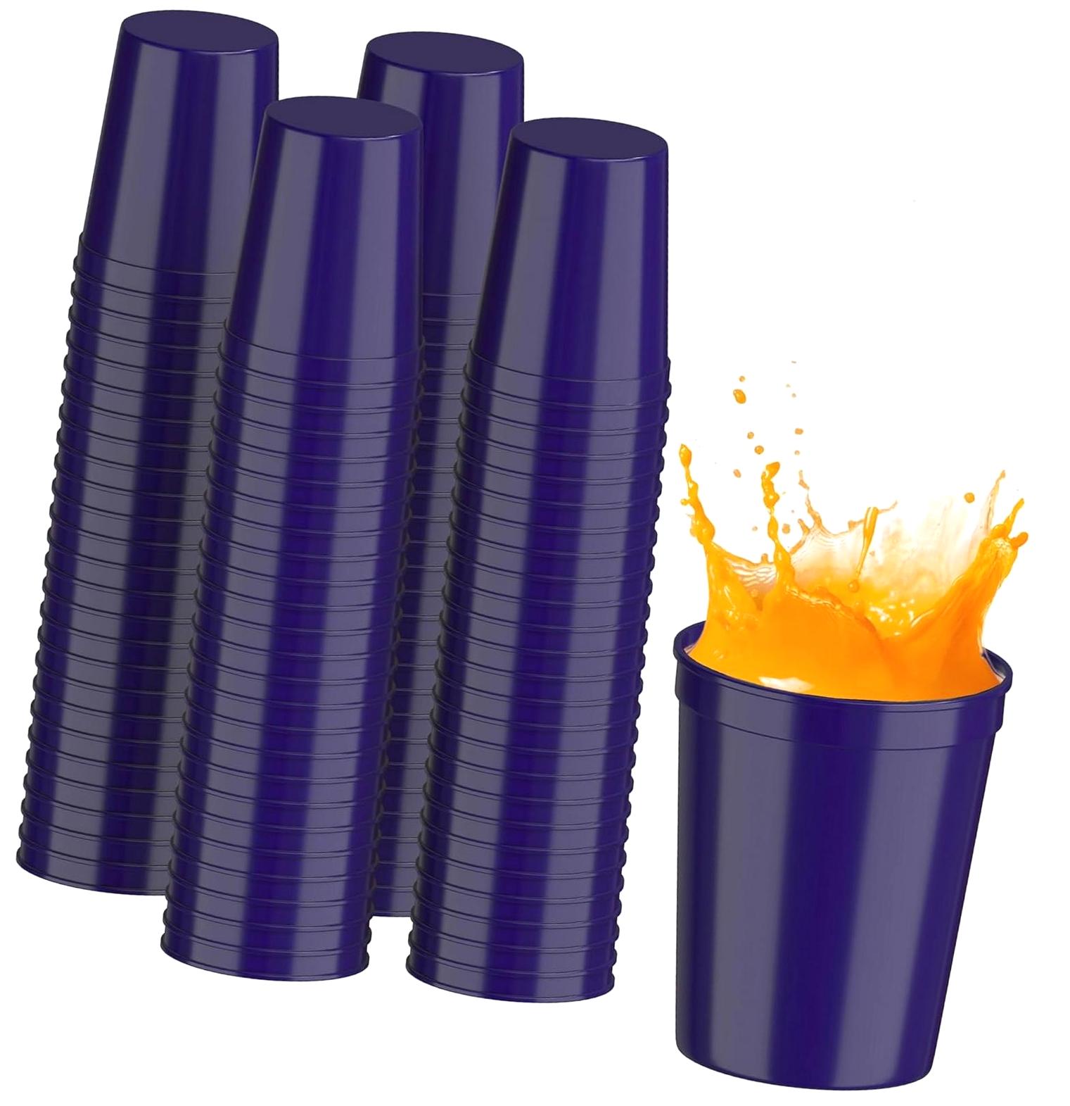 FREEAMG 10 Pack 16 oz White Blank Plastic Cups, Bulk Stadium Cups – BPA ...