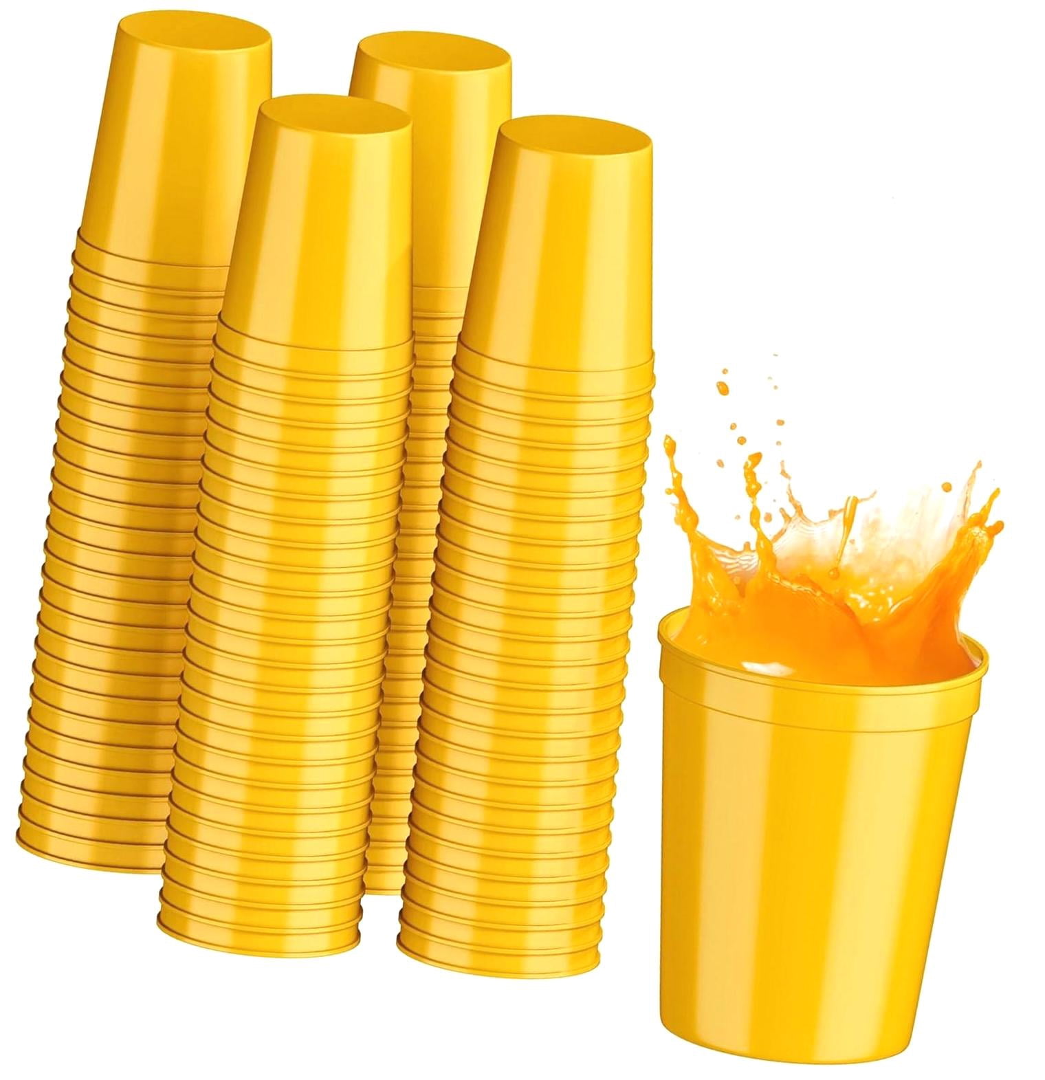 FREEAMG 10 Pack 16 oz White Blank Plastic Cups, Bulk Stadium Cups – BPA ...