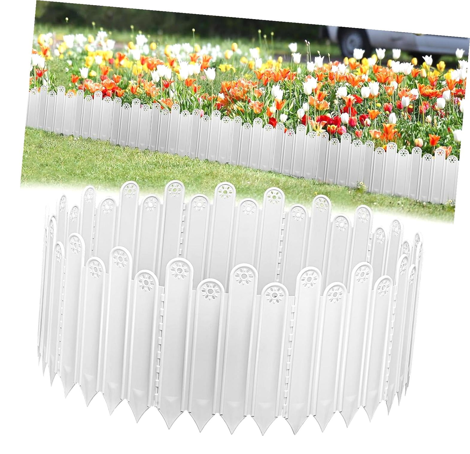 FREEAMG 10 Pcs Garden Edging Border for Landscaping: Plastic ...