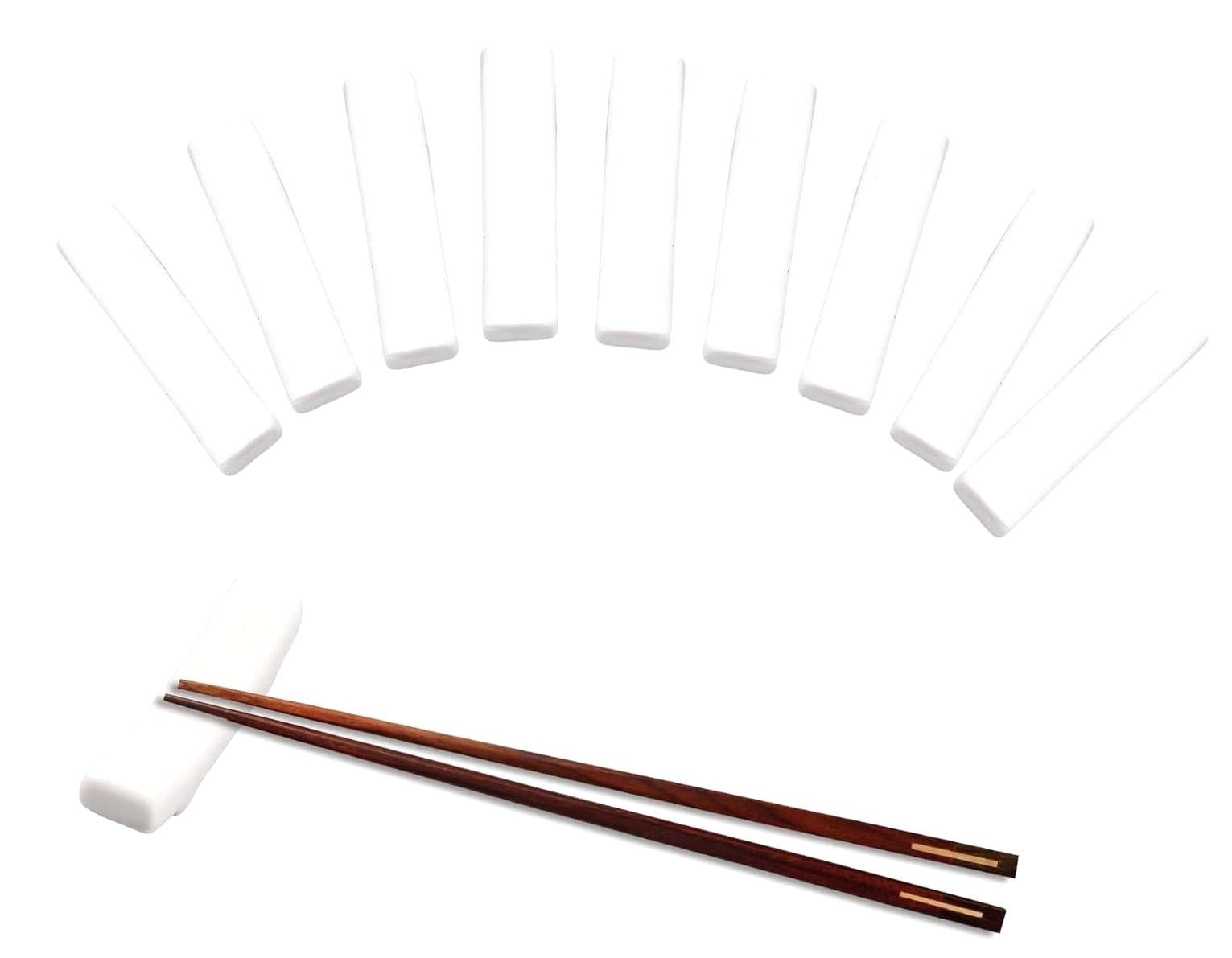 FREEAMG 10 Piece Ceramic Chopstick Rests and Spoon Stands, White, for ...