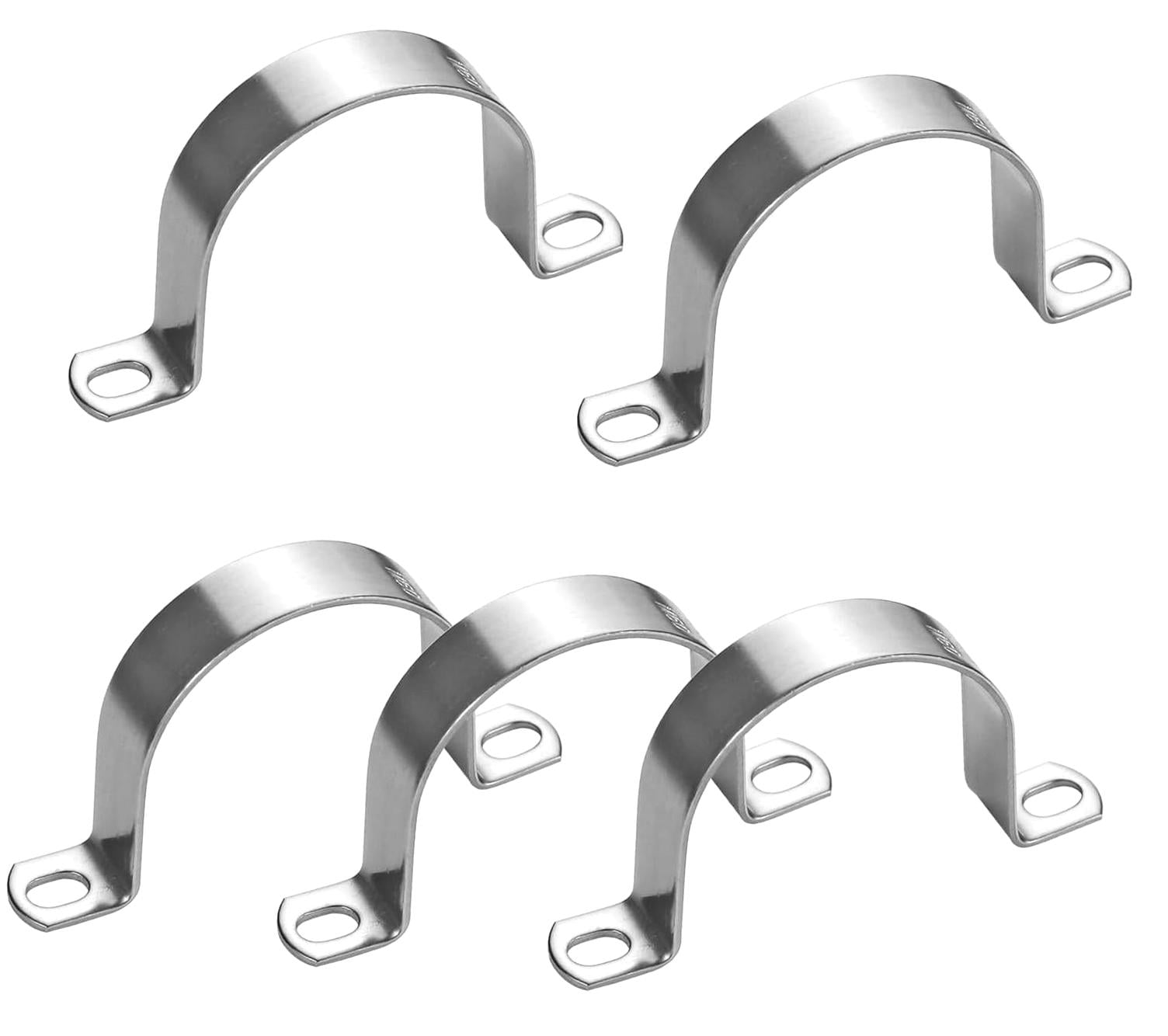 FREEAMG 10 Pieces 45mm U-Tube Strap Clamps with 2 Holes, 304 Steel ...