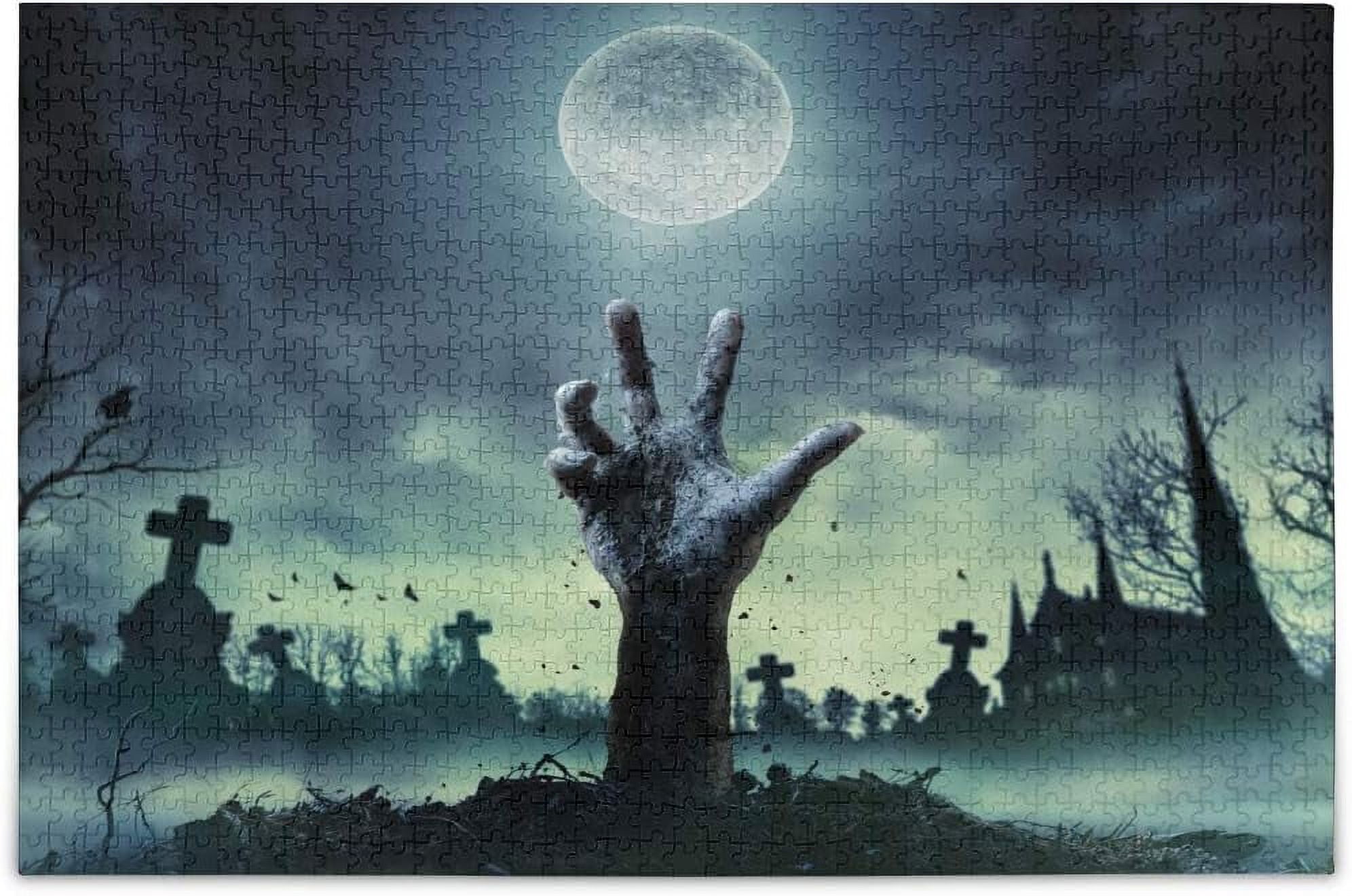 FREEAMG 1000 Piece Jigsaw Puzzle for Adults Kids, Halloween Zombie Hand ...