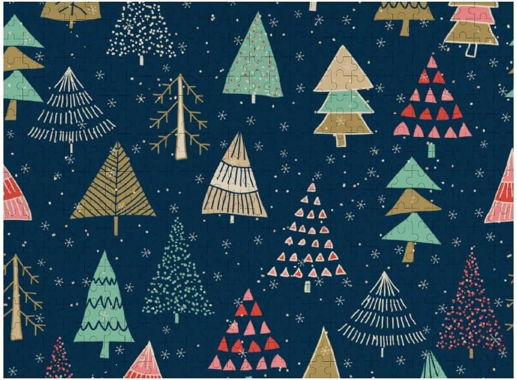 FREEAMG 1000 Piece Jigsaw Puzzle for Kids Adults - Christmas Trees ...