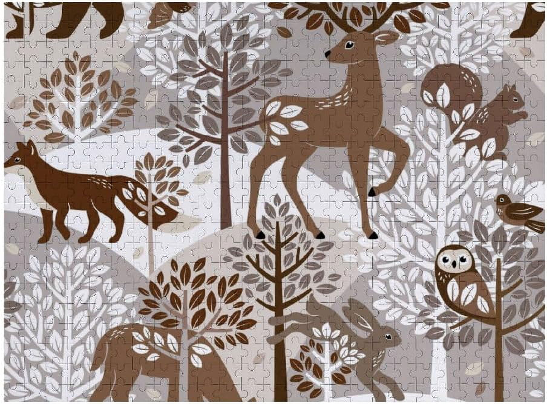 FREEAMG 1000 Piece Jigsaw Puzzle for Kids Adults - Cute Woodland ...
