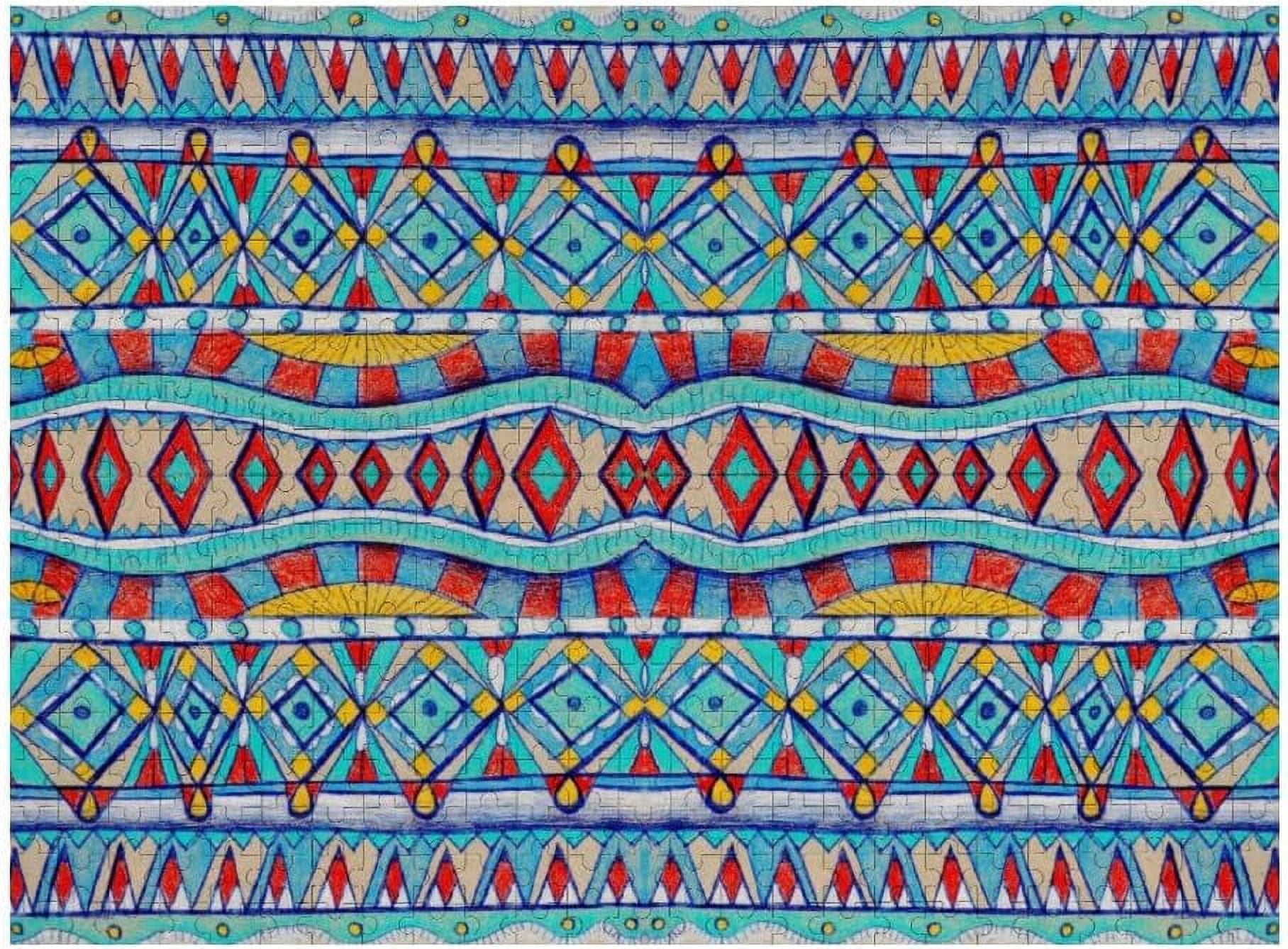 FREEAMG 1000 Piece Jigsaw Puzzle for Kids Adults - Geometric Aztec ...