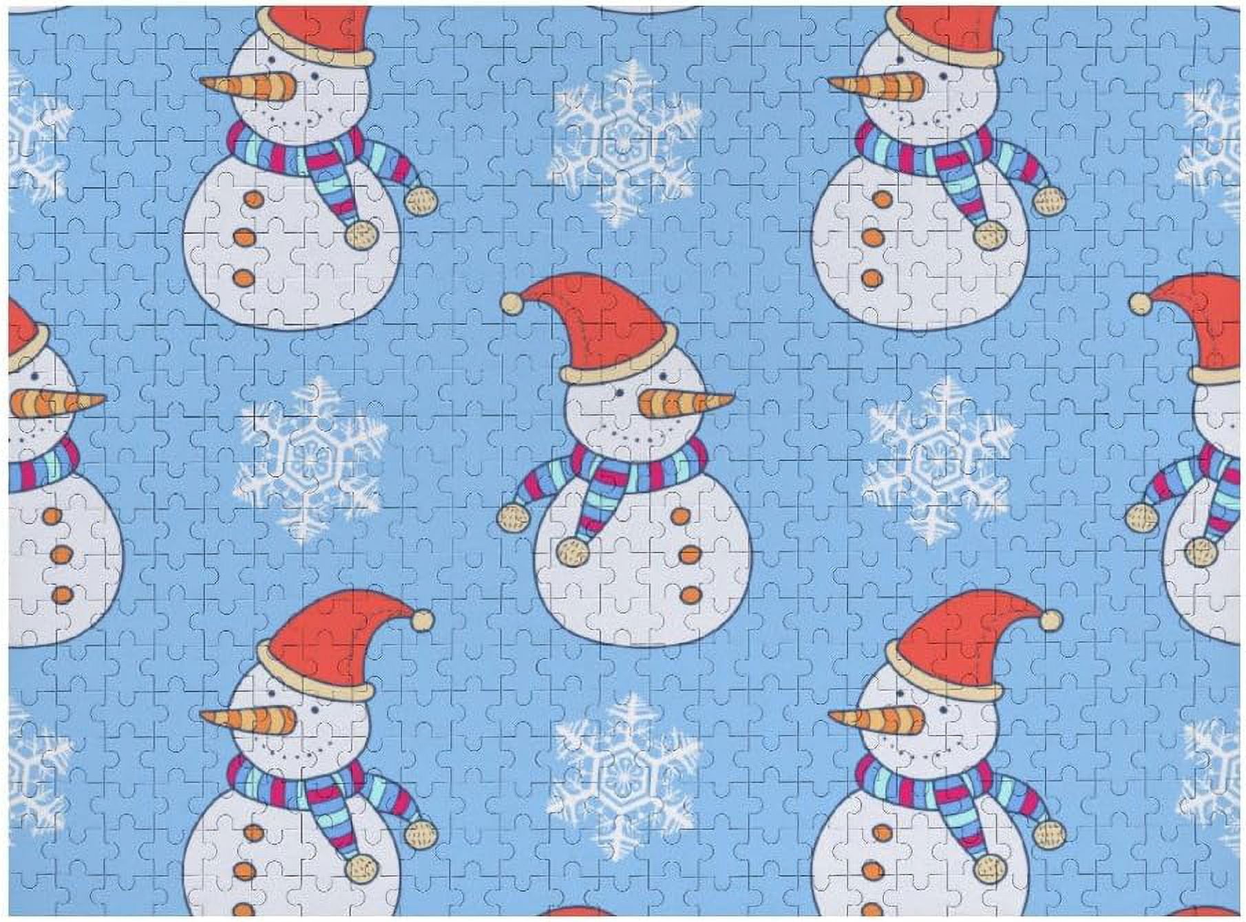 FREEAMG 1000 Piece Jigsaw Puzzle for Kids Adults - Lovely Snowmen ...