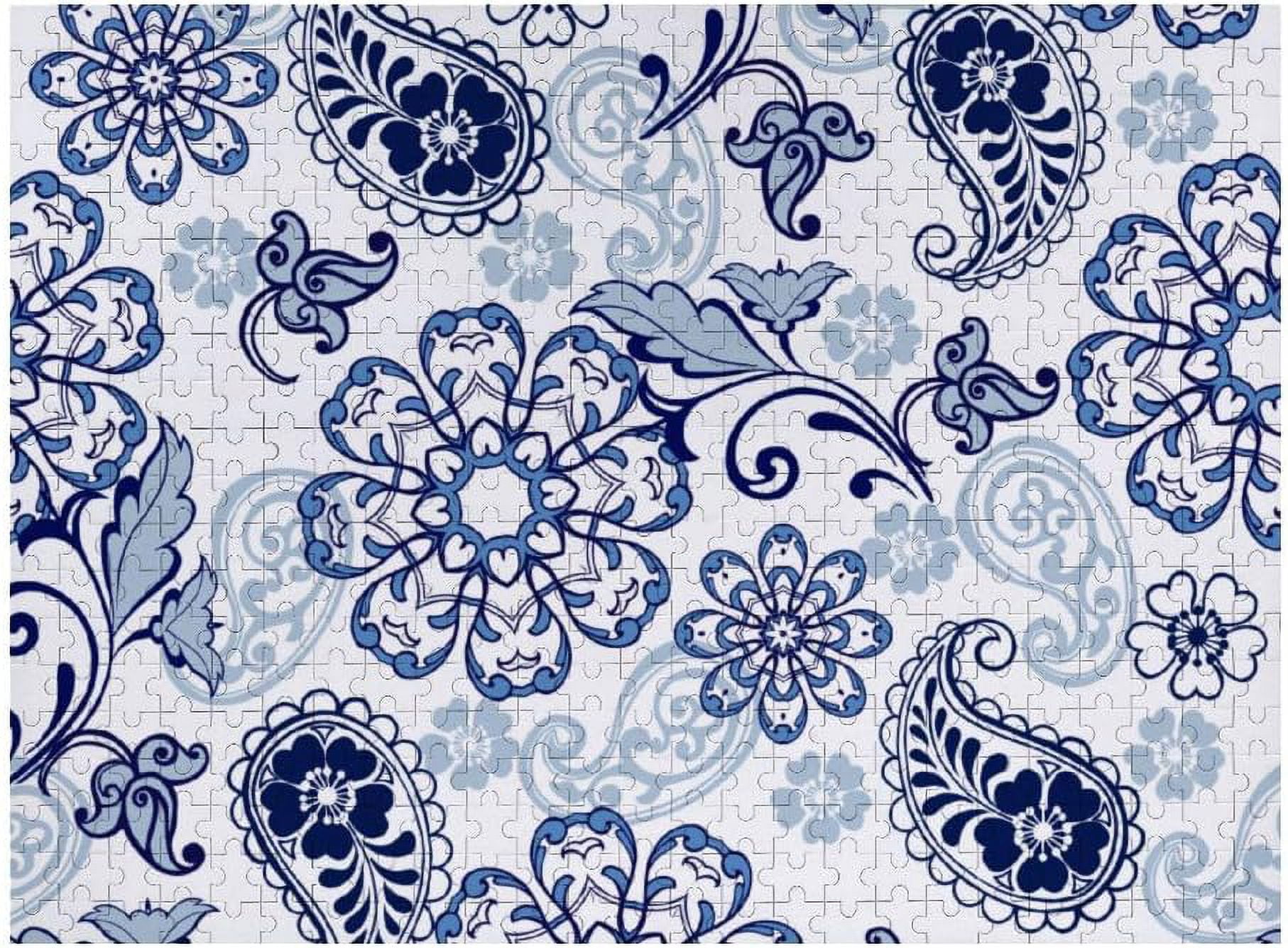FREEAMG 1000 Piece Jigsaw Puzzle for Kids Adults - Oriental Paisley ...