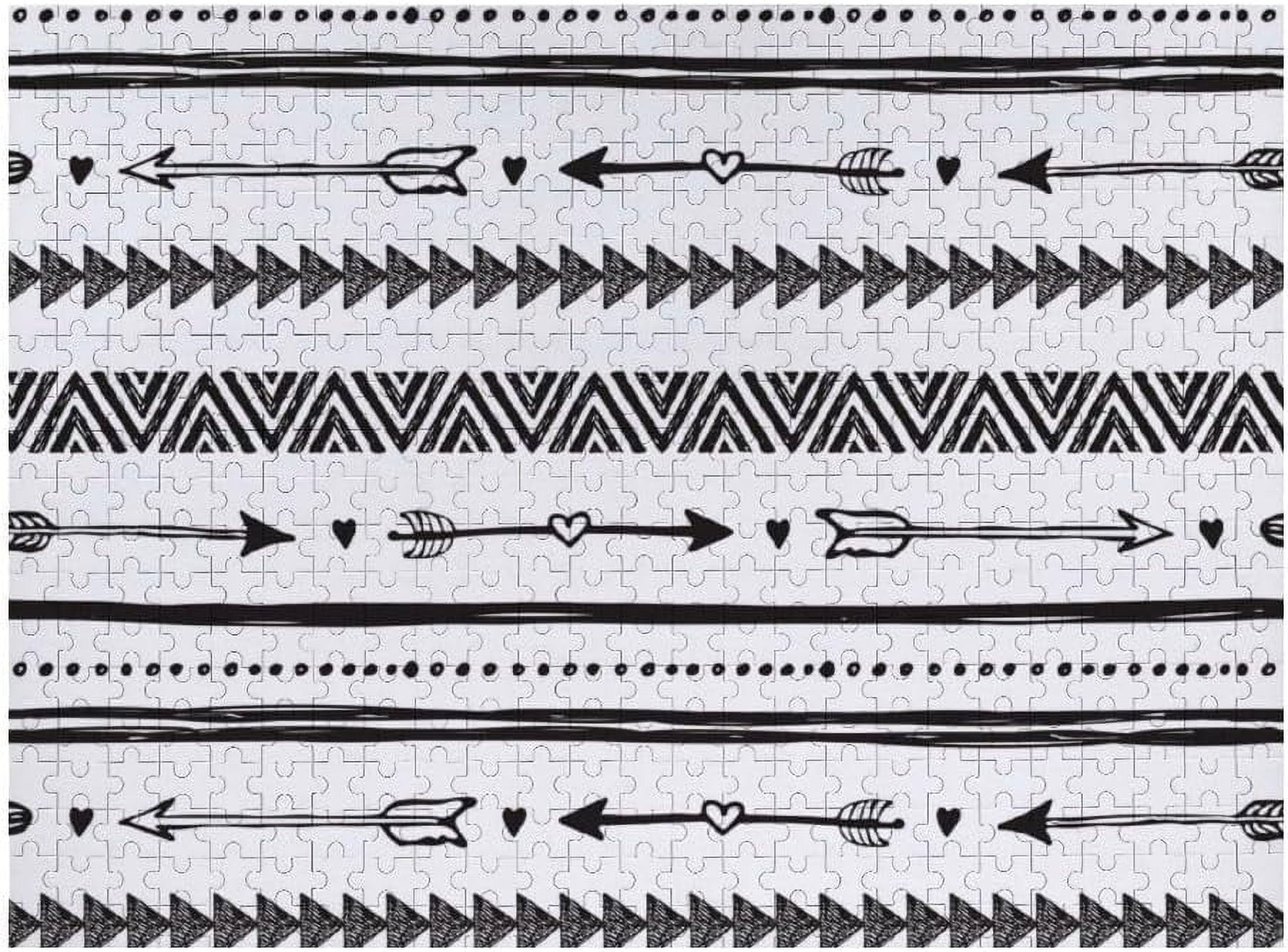 FREEAMG 1000 Piece Jigsaw Puzzle for Kids Adults - Tribal Ethic Doodle ...