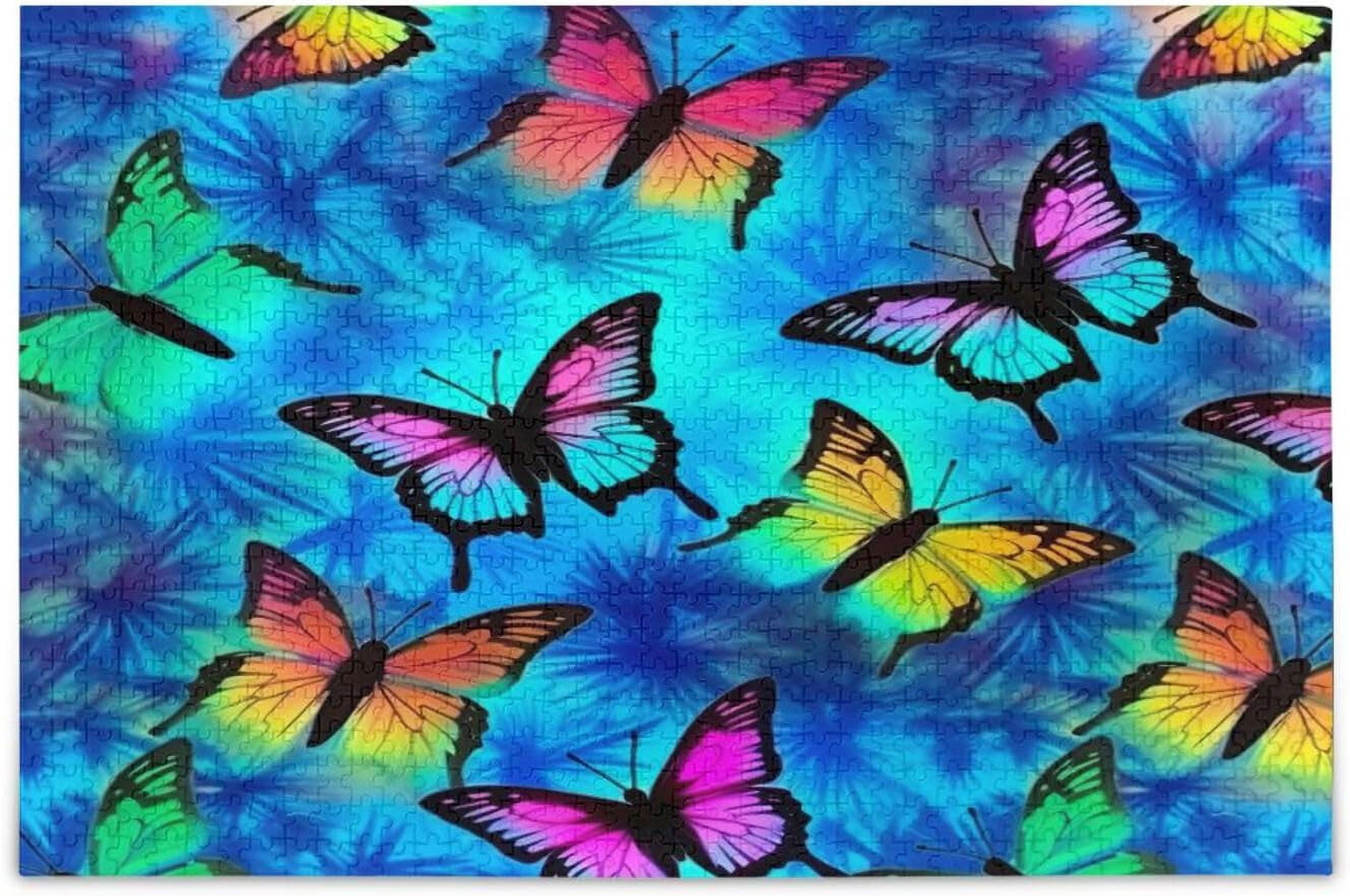 FREEAMG 1000 Pieces Beautiful Butterfly Jigsaw Puzzle for Adults Teens ...