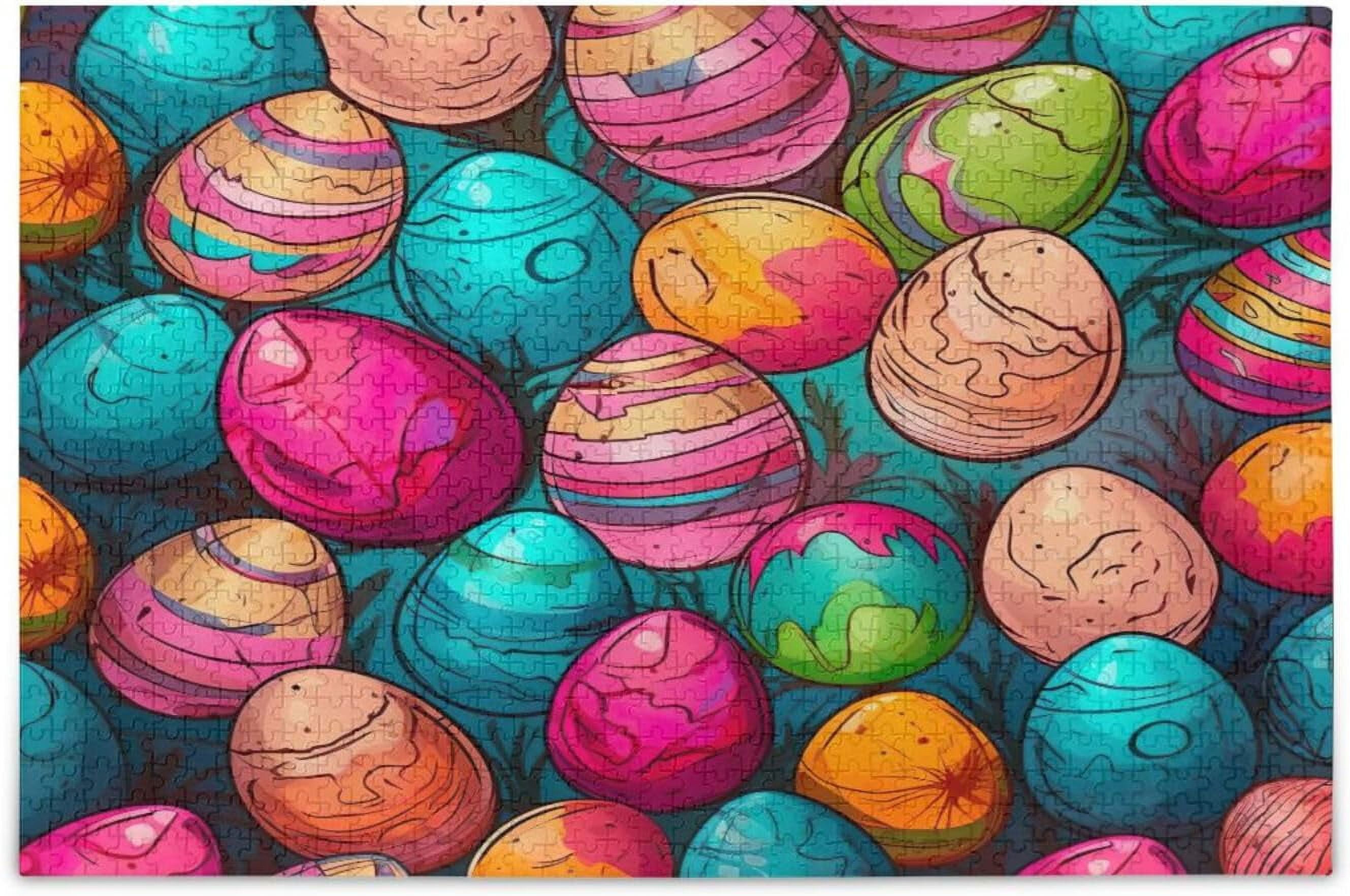 FREEAMG 1000 Pieces Beautiful Easter Eggs Jigsaw Puzzle for Adults ...