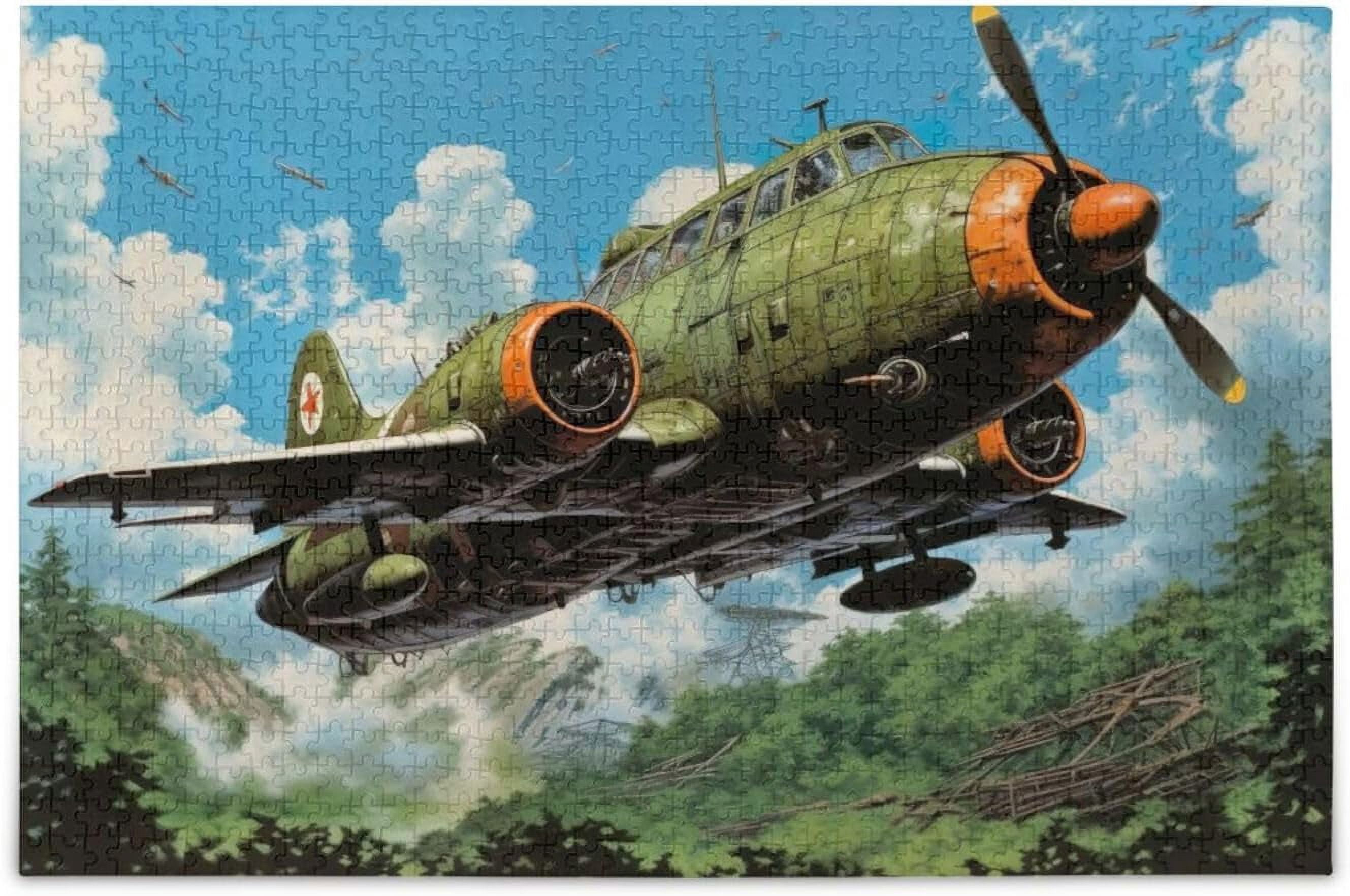 FREEAMG 1000 Pieces Cartoon Aircraft Jigsaw Puzzle for Adults Teens ...