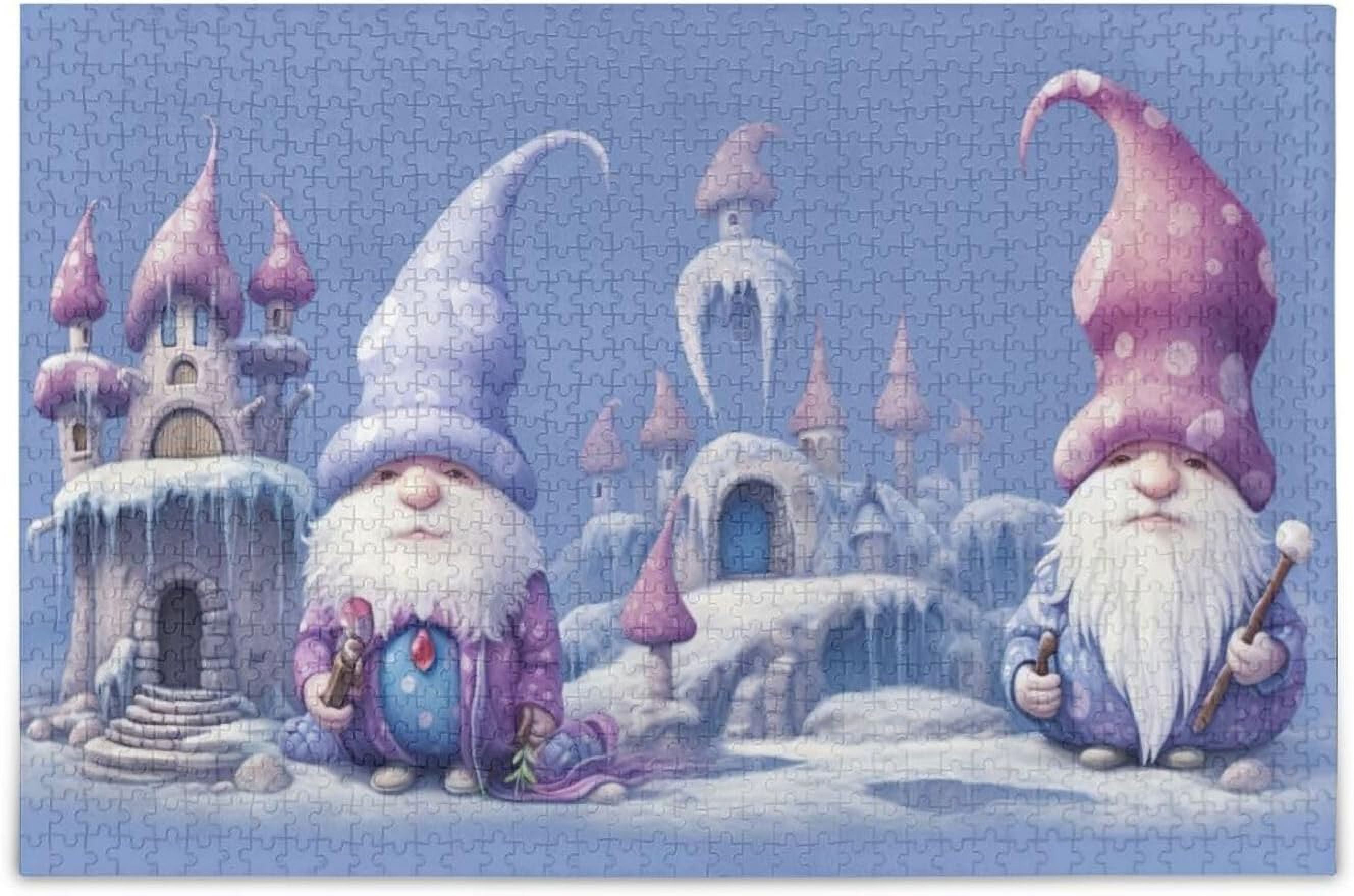 FREEAMG 1000 Pieces Christmas Gnome Jigsaw Puzzle for Adults Teens Kids ...
