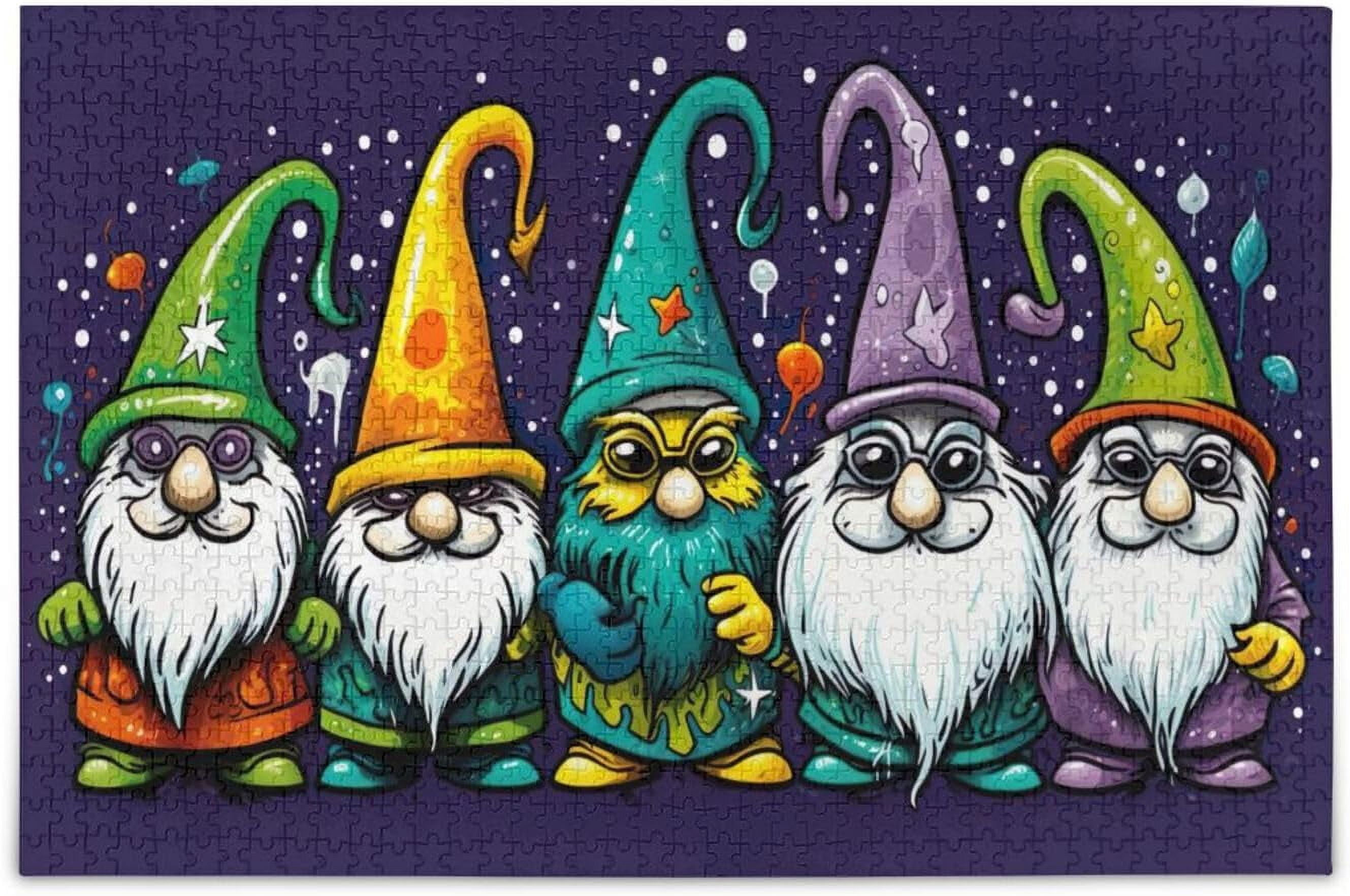 FREEAMG 1000 Pieces Mardi Gras Cute Dwarf Jigsaw Puzzle for Adults ...