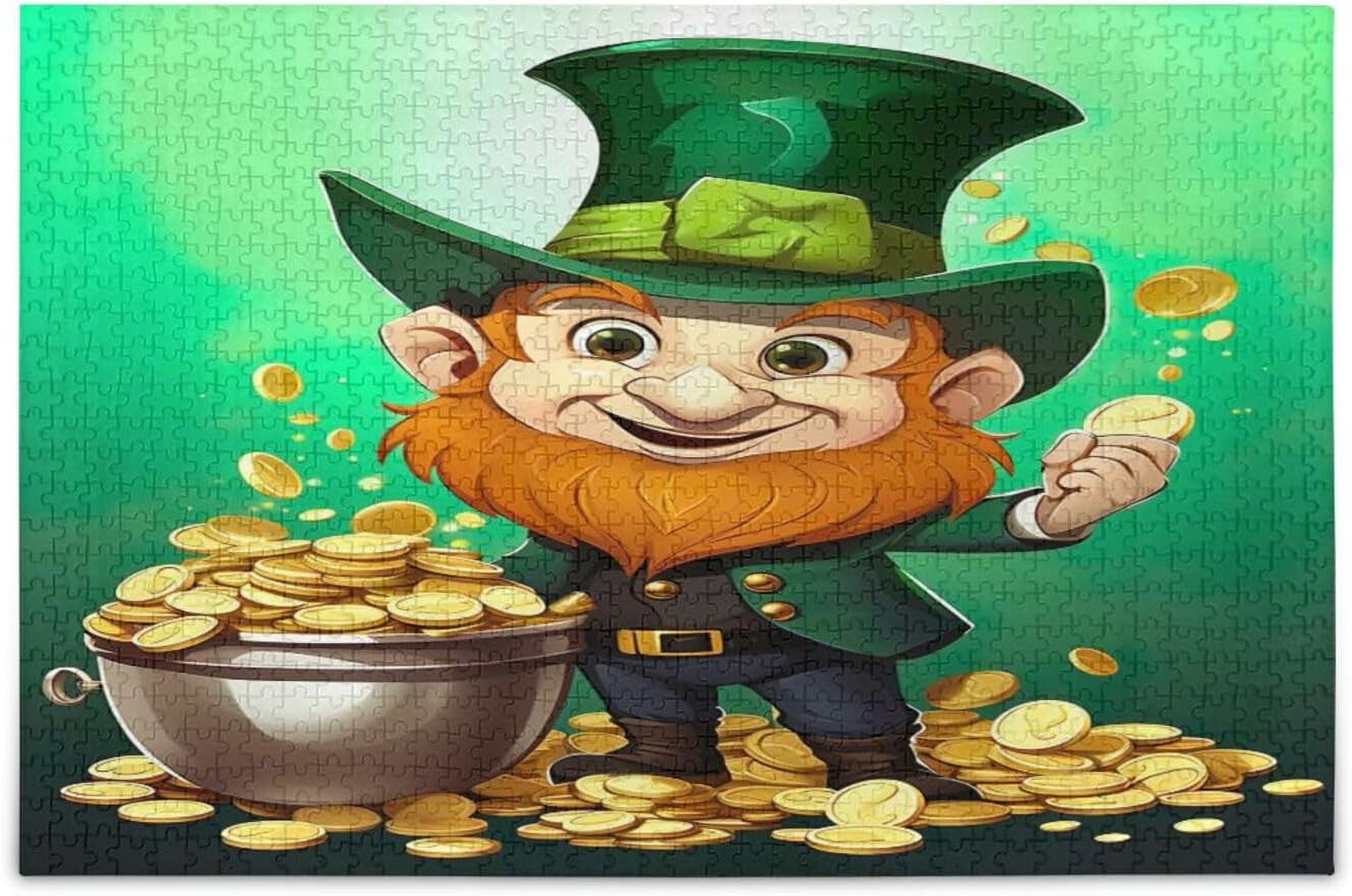 FREEAMG 1000 Pieces St Patricks Day Gnomes Jigsaw Puzzle for Adults ...