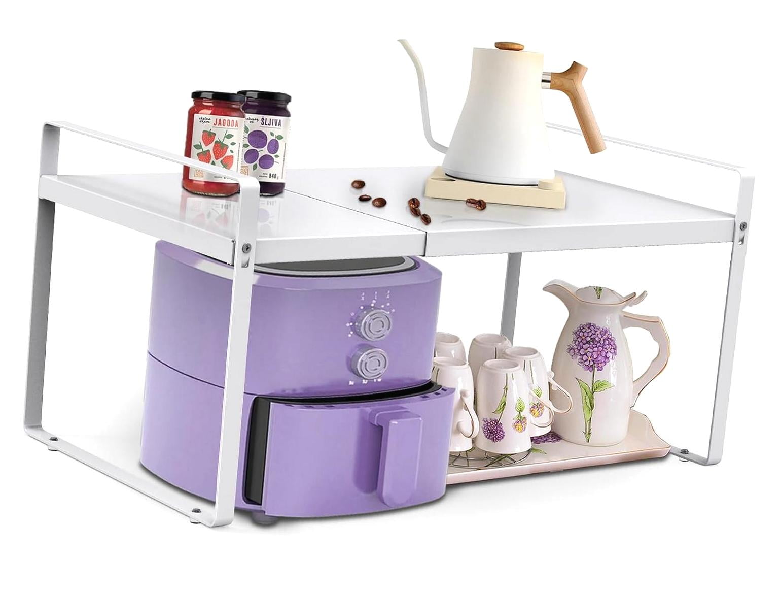 FREEAMG 11'' Broad Expandable Cabinet Shelf Organizer Adjustable Length ...