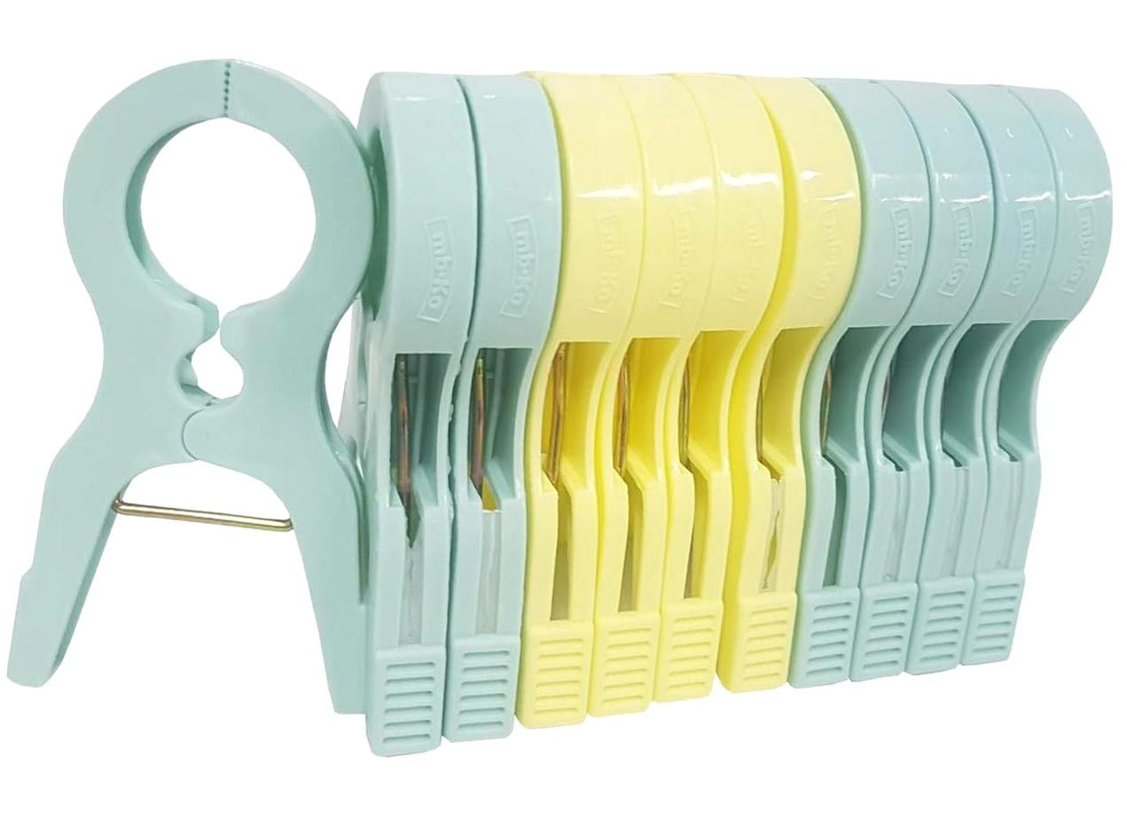 FREEAMG 11 Piece Large Plastic Beach Towel Clips for Chairs, Loungers ...
