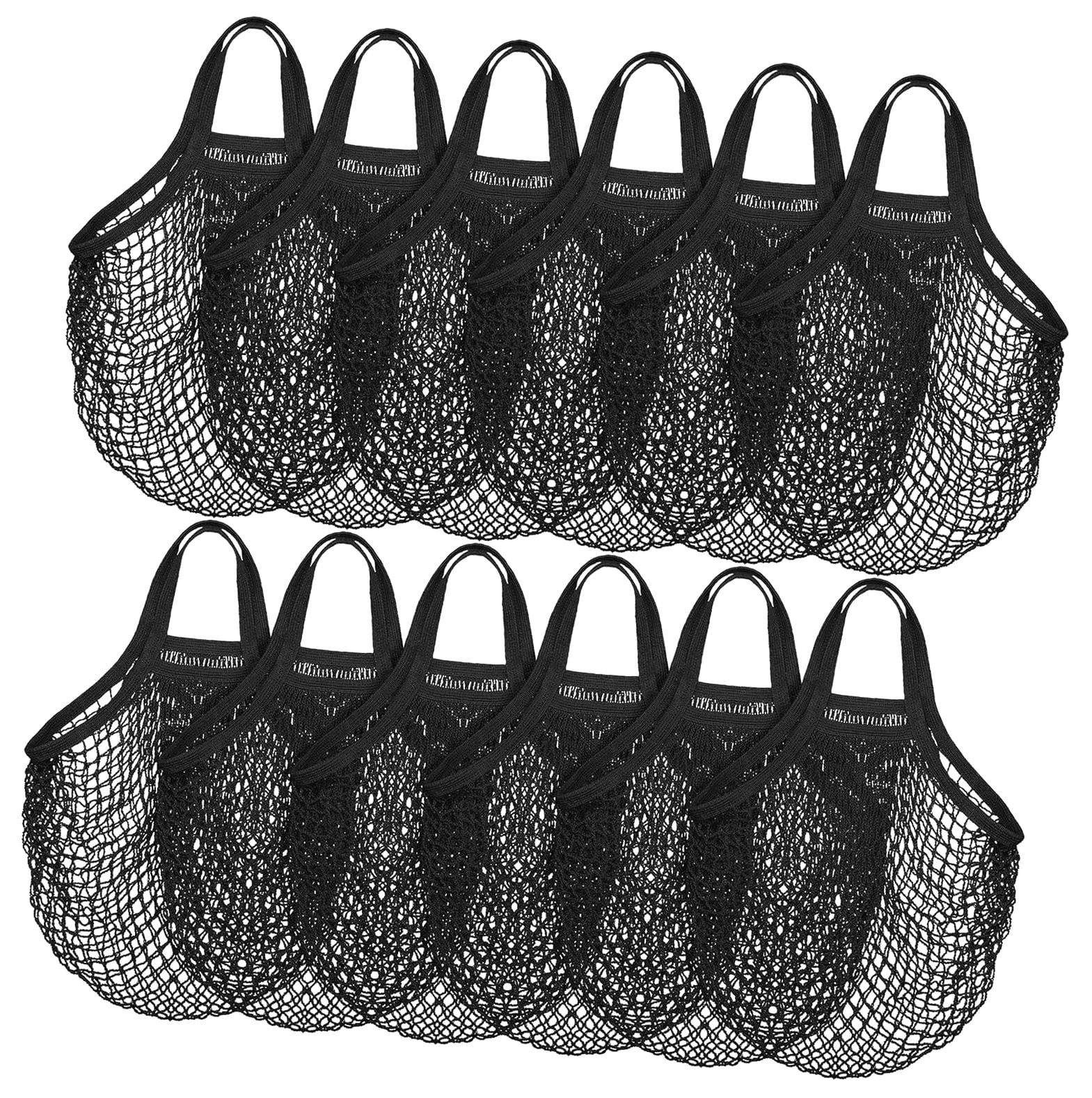 FREEAMG 12-Pack Large Mesh Grocery Bags, Crochet Market Totes for ...