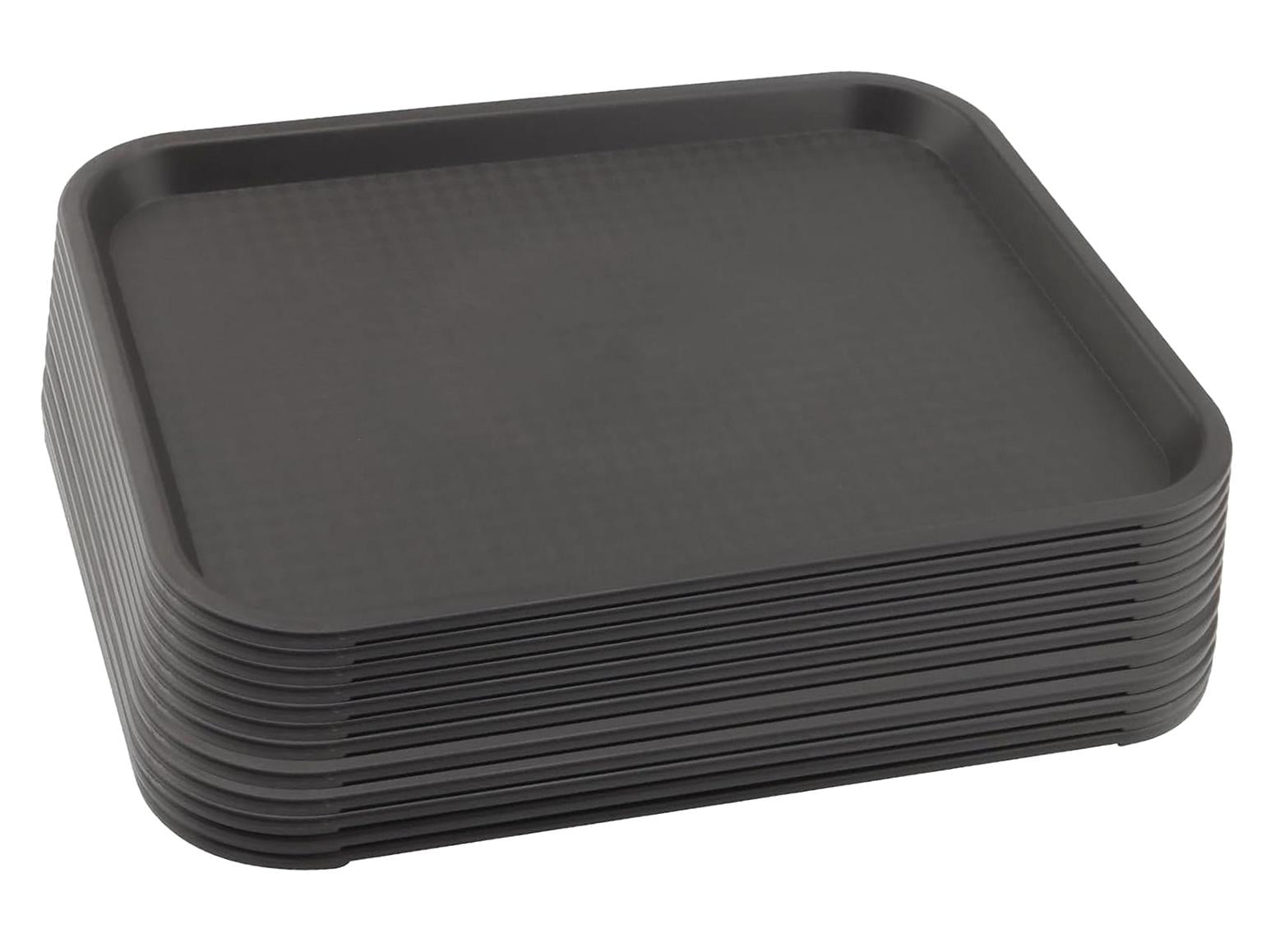 FREEAMG 12-Piece 16 x 12 Inch Brown Fast Food Tray Set, Large ...