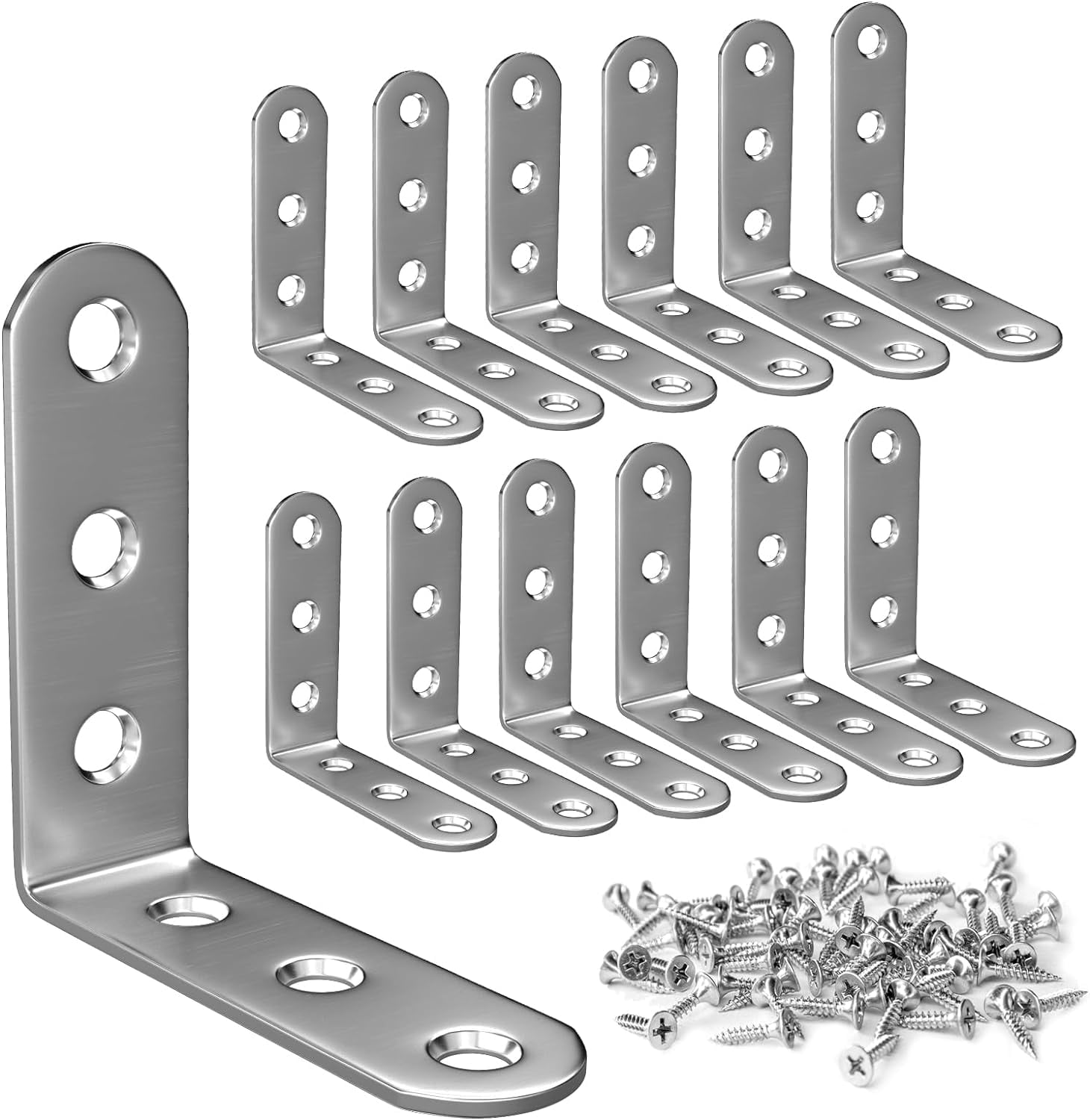 FREEAMG 12 Sets L Brackets 90 D Angle Metal Brackets, 4x4 Inch ...