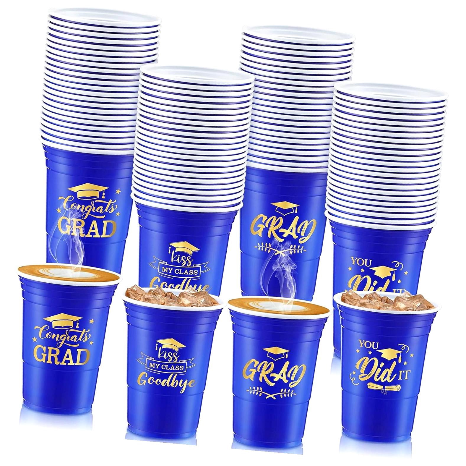 FREEAMG 120 Pcs Graduation Celebration Plastic Cups, 16 oz Graduation ...