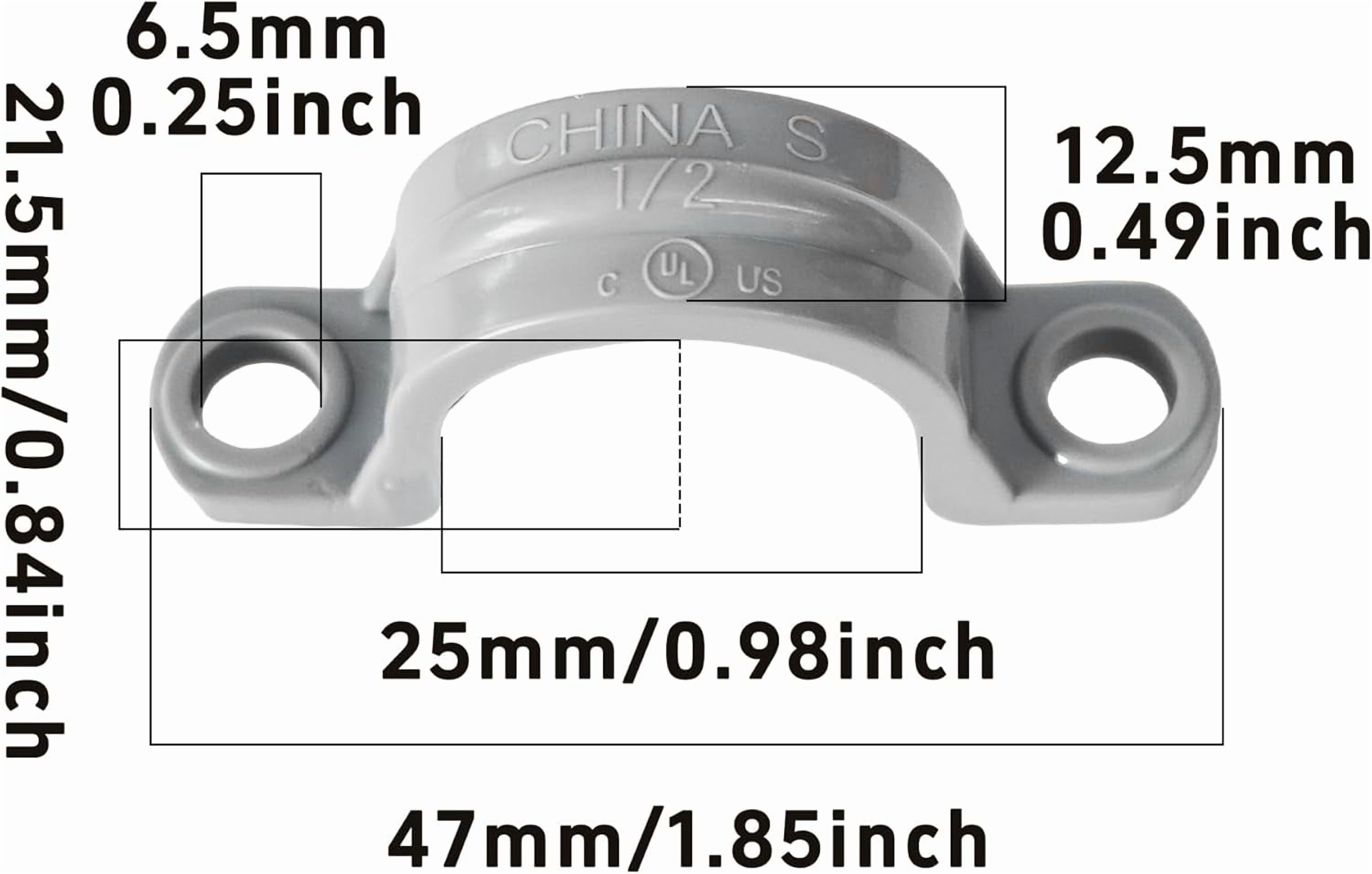 FREEAMG 12Pcs 3/4 Inch PVC Pipe Straps, Plastic Pipe Holders, Mounting ...