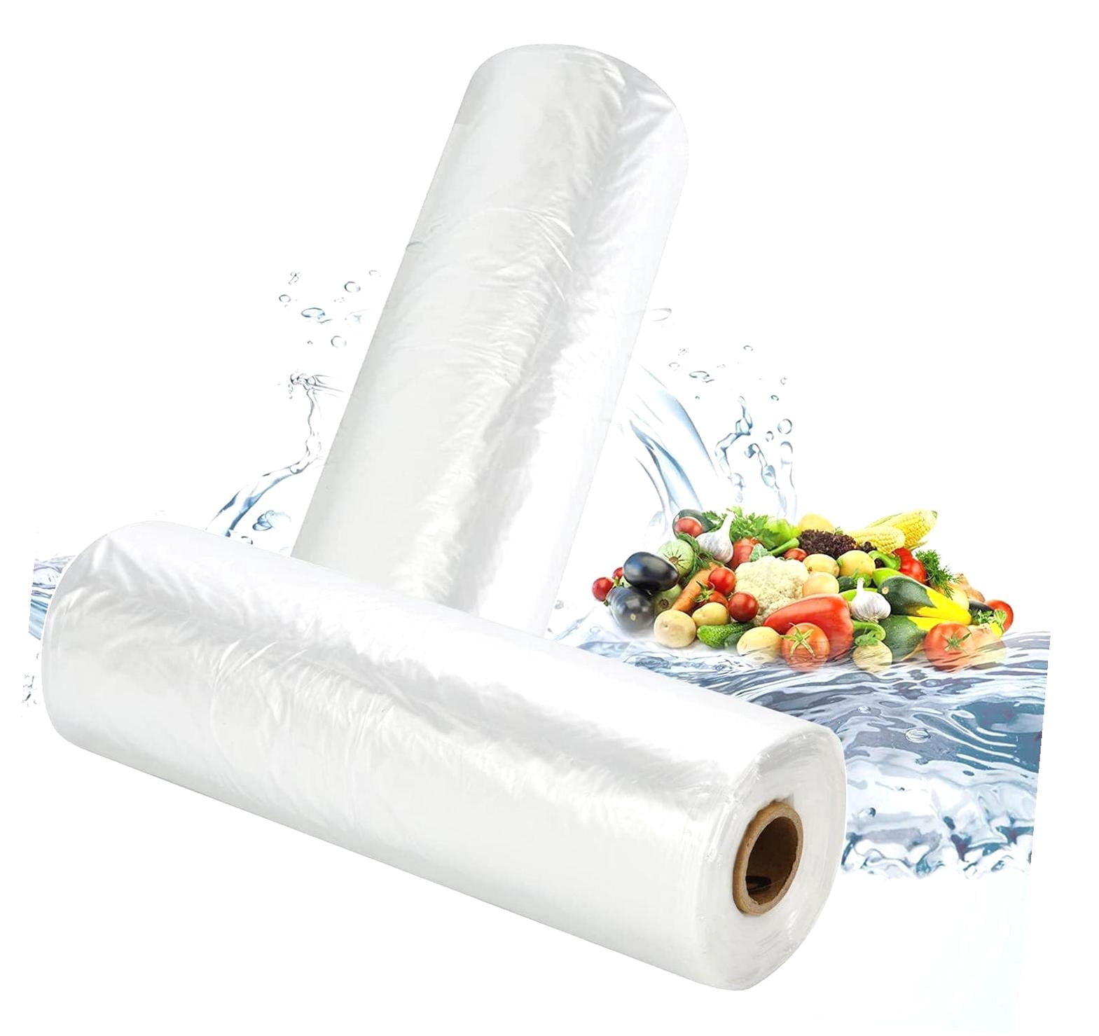 FREEAMG 12x16 Plastic Produce Bags on a Roll - Clear Plastic Bags for ...