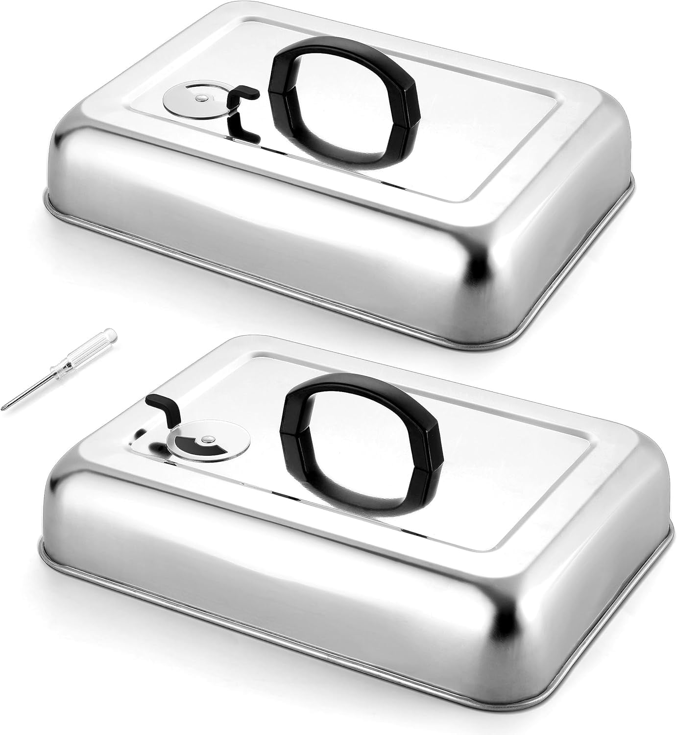 FREEAMG 13 x 9 In Rectangular Basting Cover with Vent Stainl Steel ...