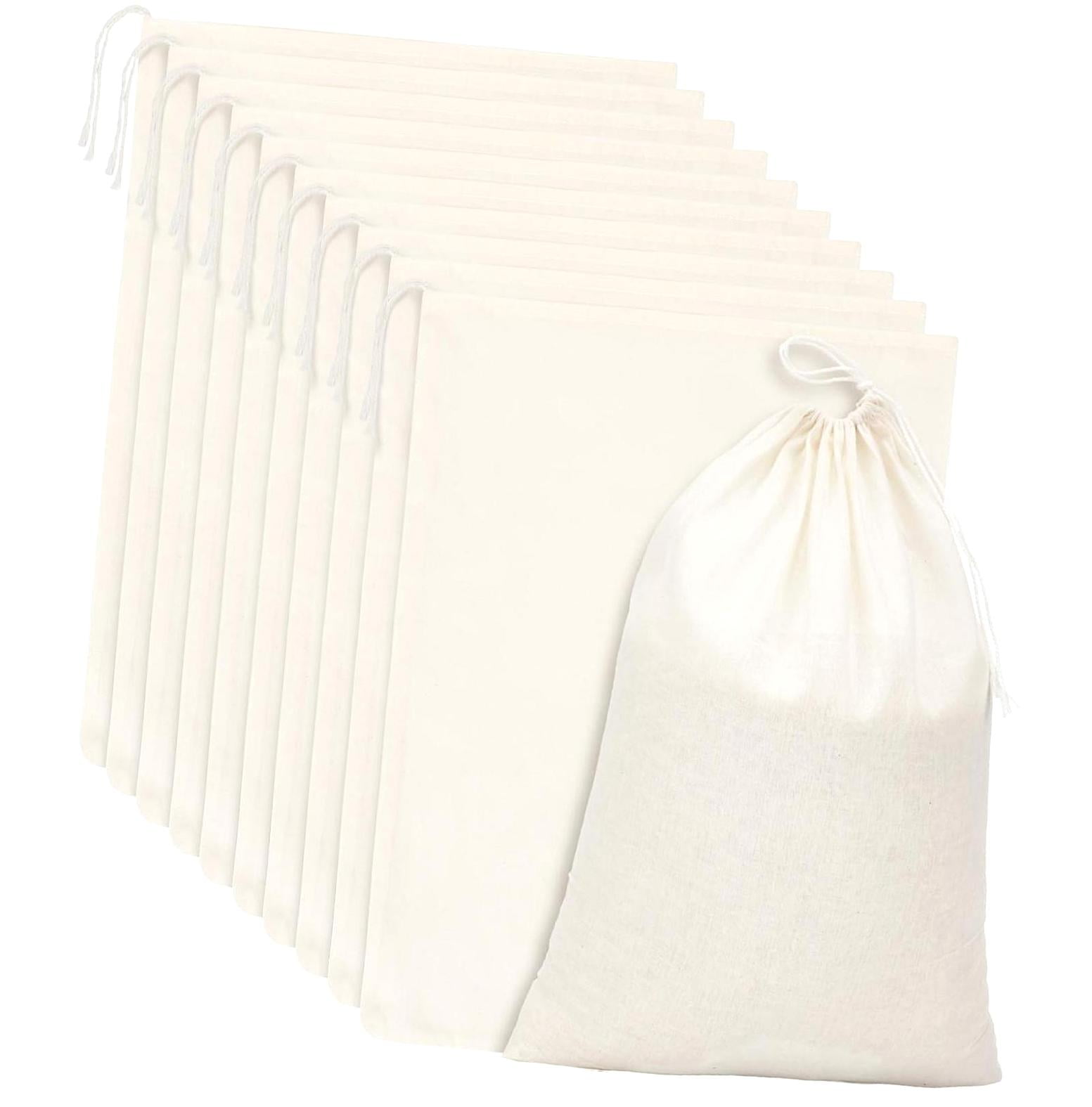 FREEAMG 15 Packs Muslin Drawstring Bags Large Canvas Storage Cloth ...