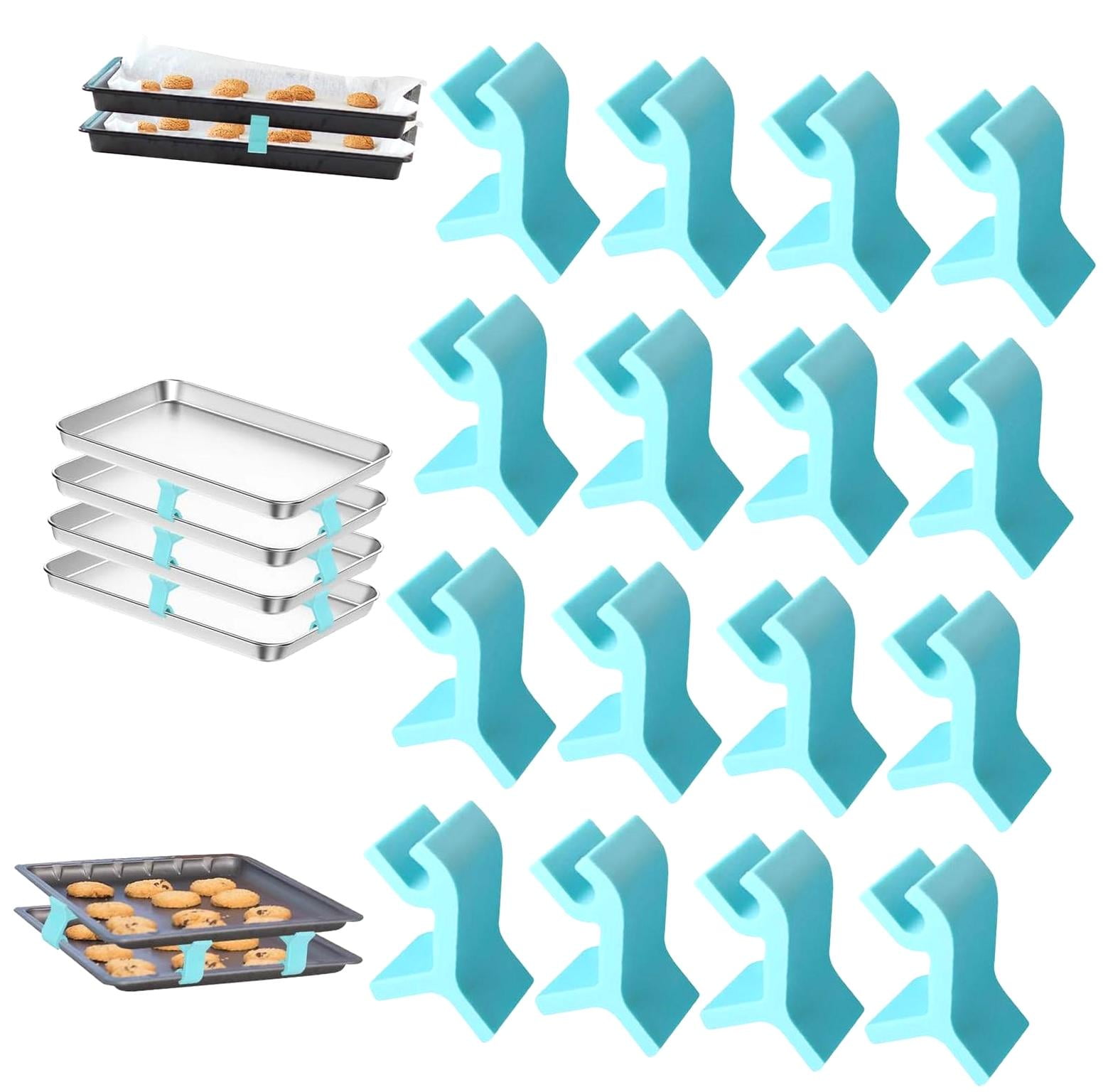 FREEAMG 16Pcs Baking Sheet Stackers, Layered Tray Holder Stackers ...
