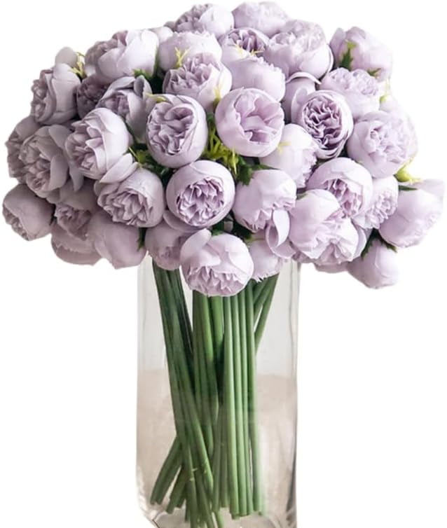 FREEAMG 18 Pcs Ranunculus Artiial Flower 11.8" and 54 Heads Faux Silk ...