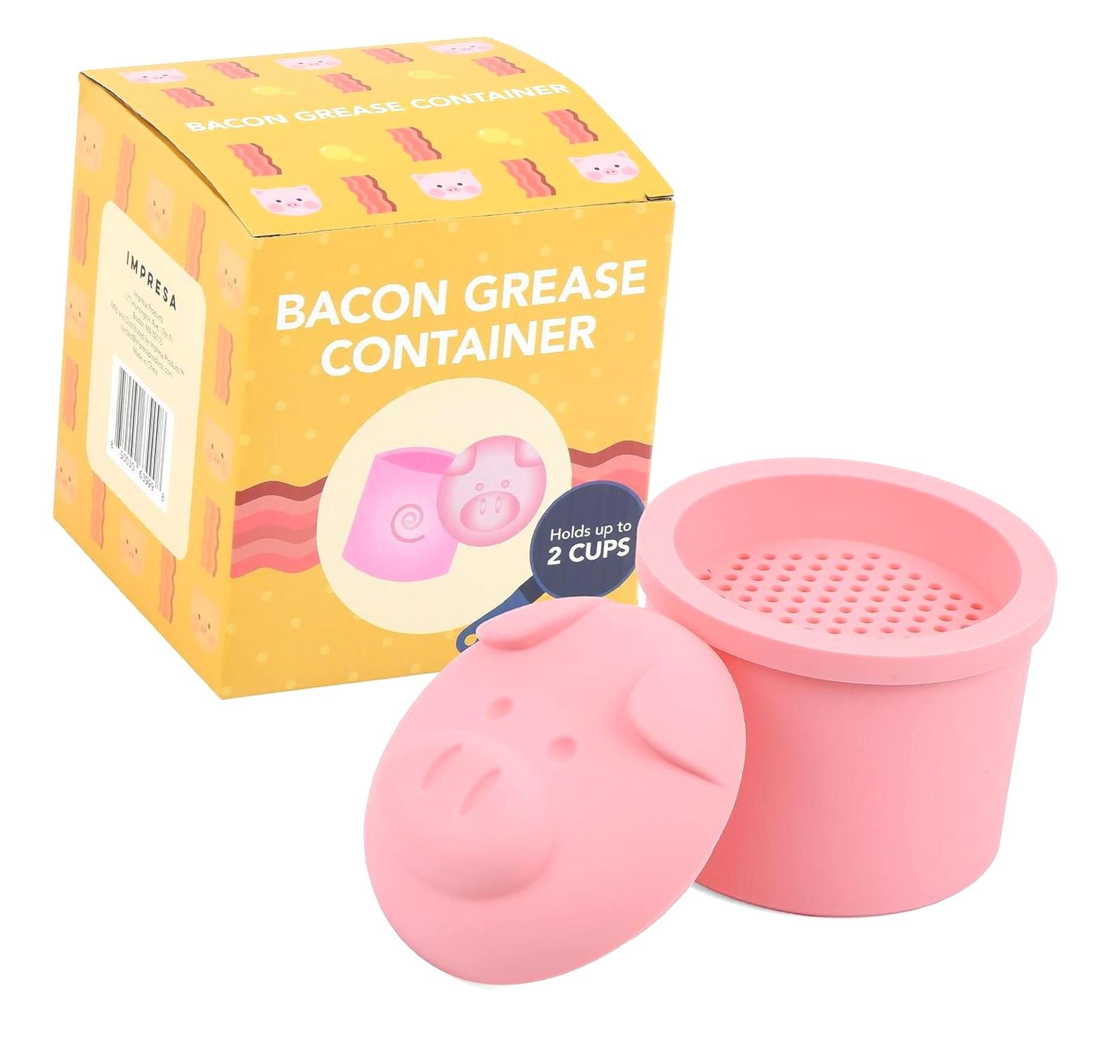 FREEAMG 2 Cup Extra Large Pig-Shaped Grease Container with Novelty ...
