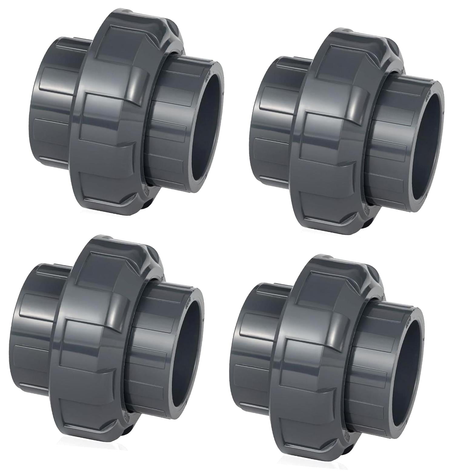 FREEAMG 2 Inch PVC Union Pipe Fitting 4-Pack (Economical Bundle ...