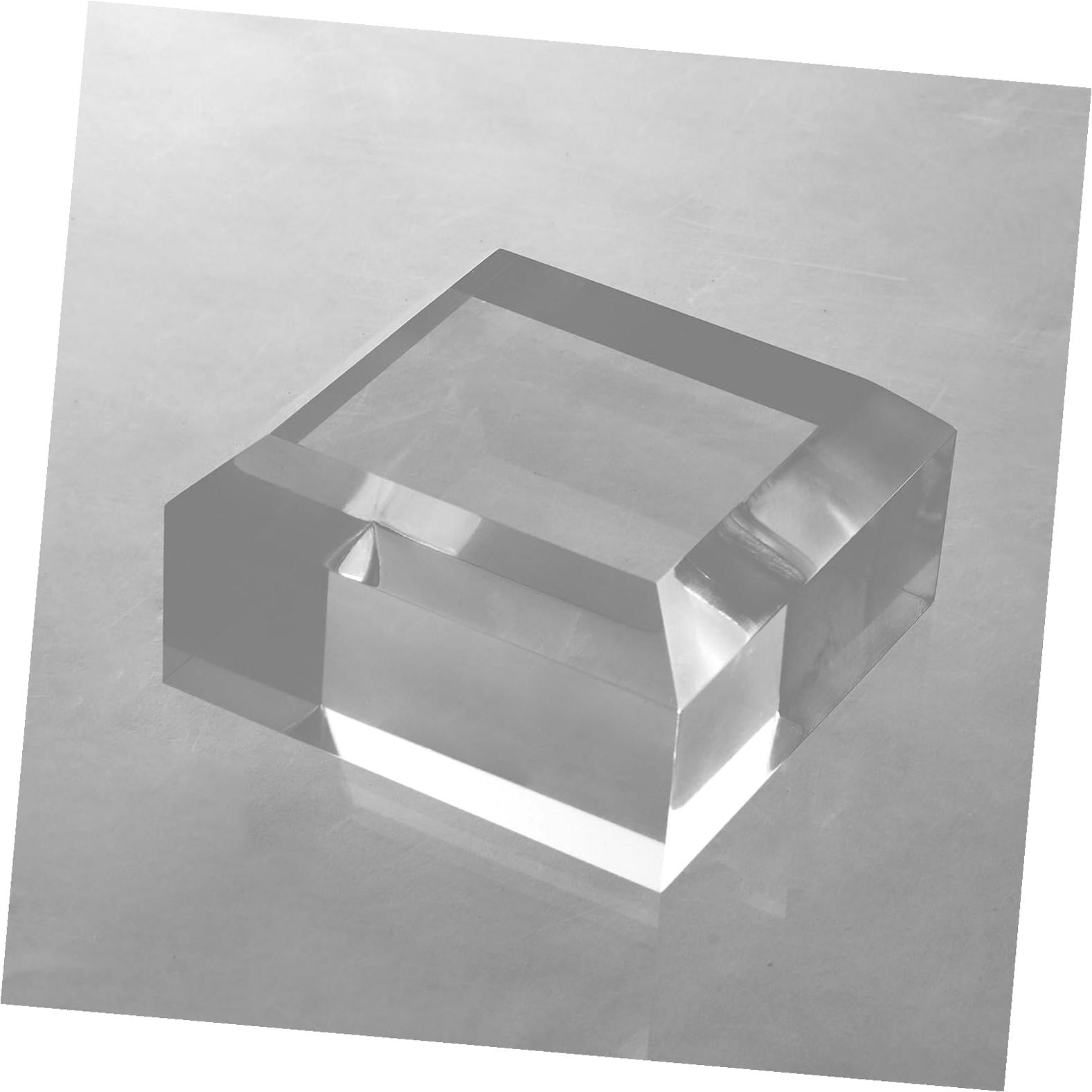 FREEAMG 2-Inch Thick Beveled Solid Acrylic Display Stand, Clear ...