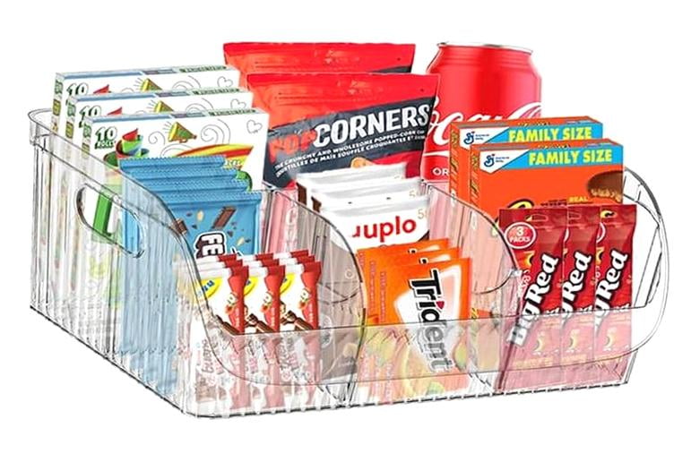 FREEAMG 2-Pack Large Snack Organizers for Countertops, 13.7"×9.3"×6 ...
