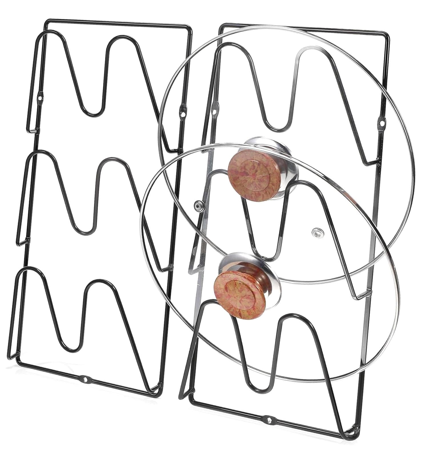 FREEAMG 2 Pack Pot Lid Organizer, 6-Tier Pots & Pans Lid Holder for ...
