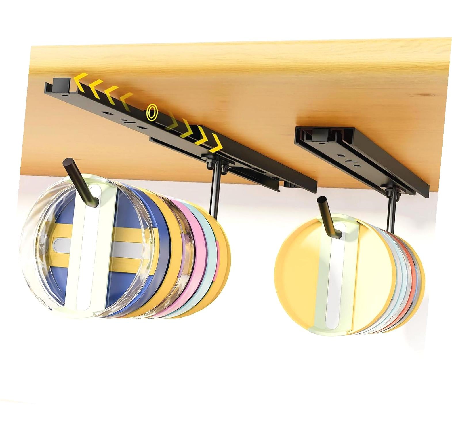 FREEAMG 2 Pack Tumbler Lid Organizer for Cabinet Interior with ...