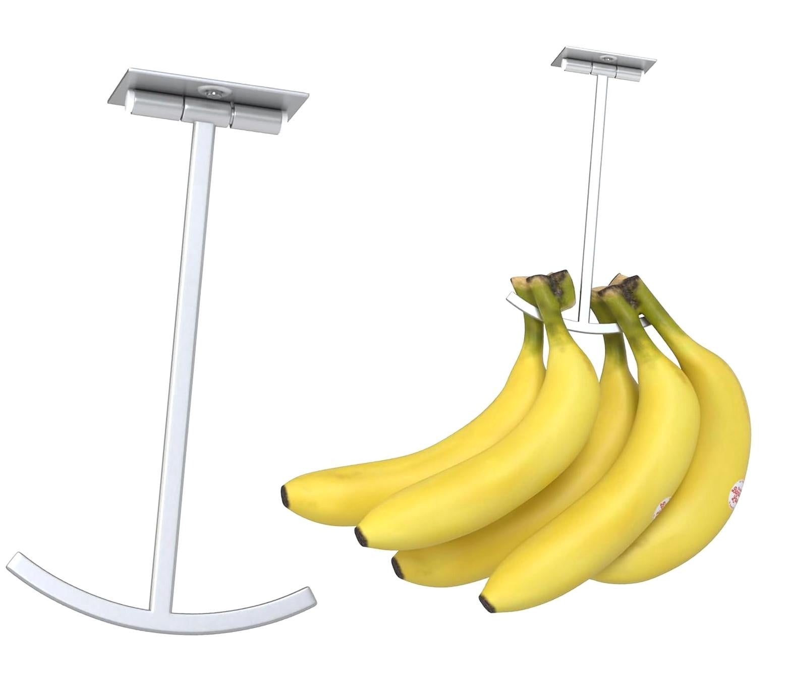 FREEAMG 2-Pack Under Cabinet Banana Hook: Magnetic Foldable Banana ...