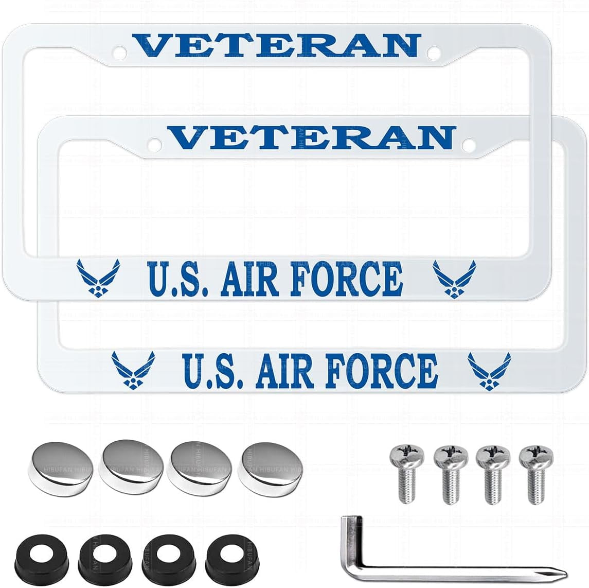 FREEAMG 2 Pack Veteran License Plate Frames for U.S. Air Force, versal ...
