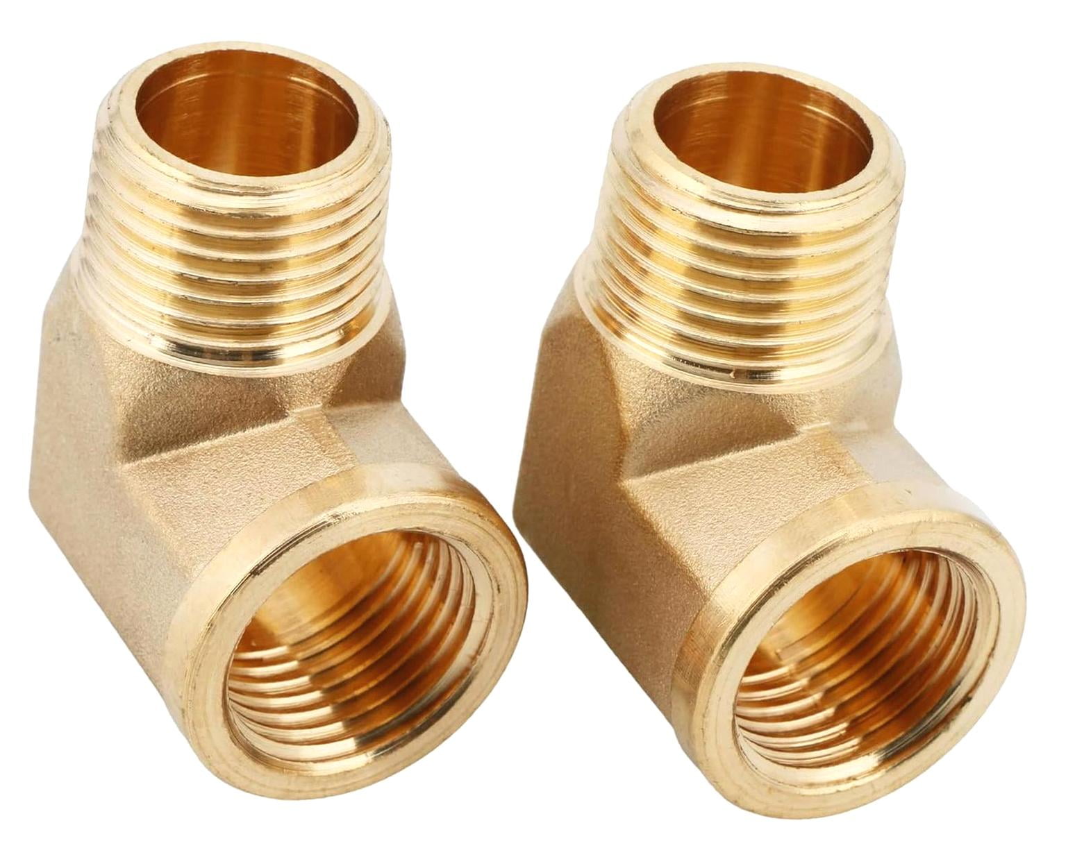 FREEAMG 2-Piece 90 Degree Barstock Street Elbow Pipe Connector 1/2" NPT Male to 1/2" NPT Female ...