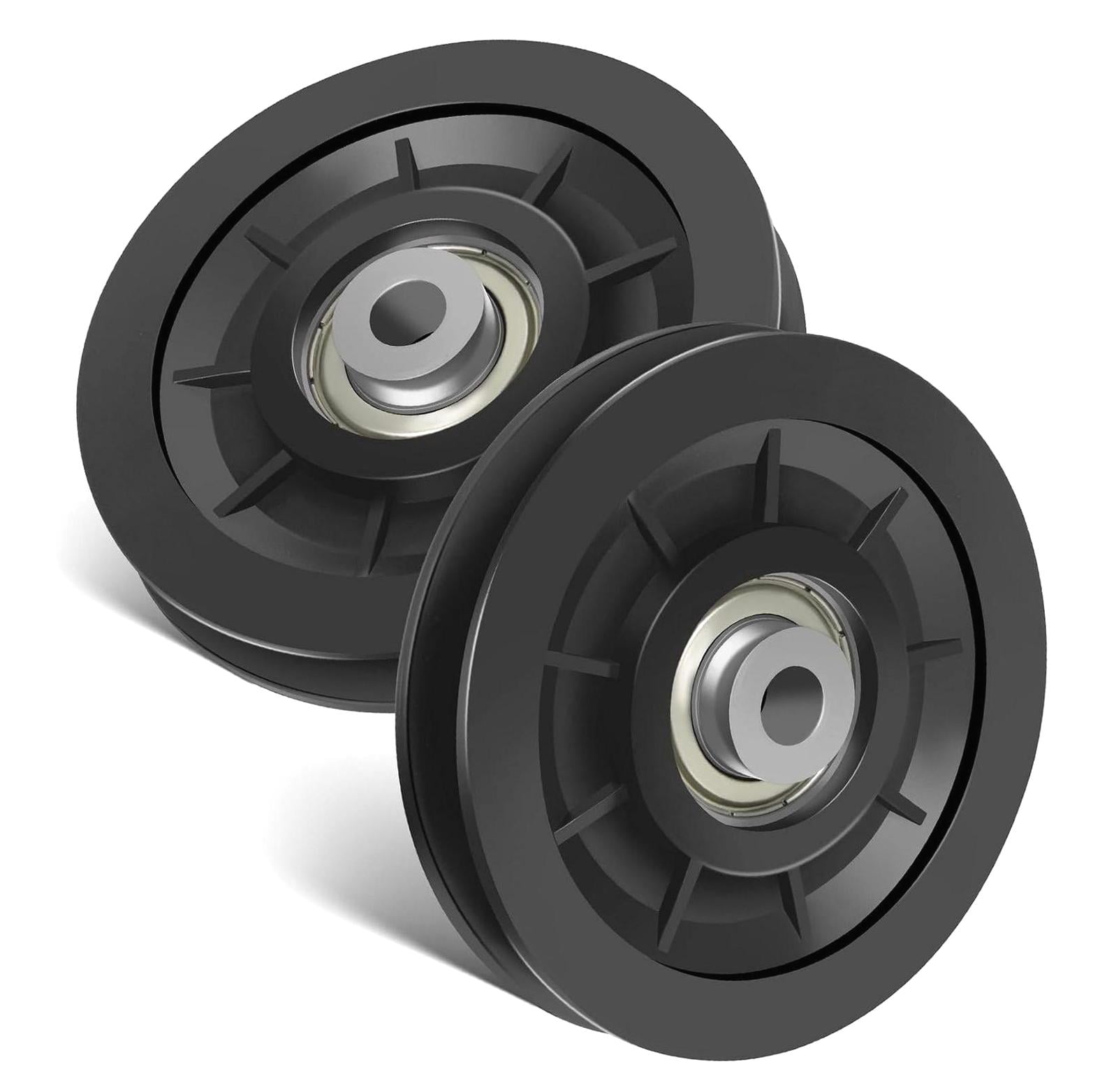 FREEAMG 2-Piece Nylon Bearing Pulley Wheel Set for Cable Pulley Systems ...
